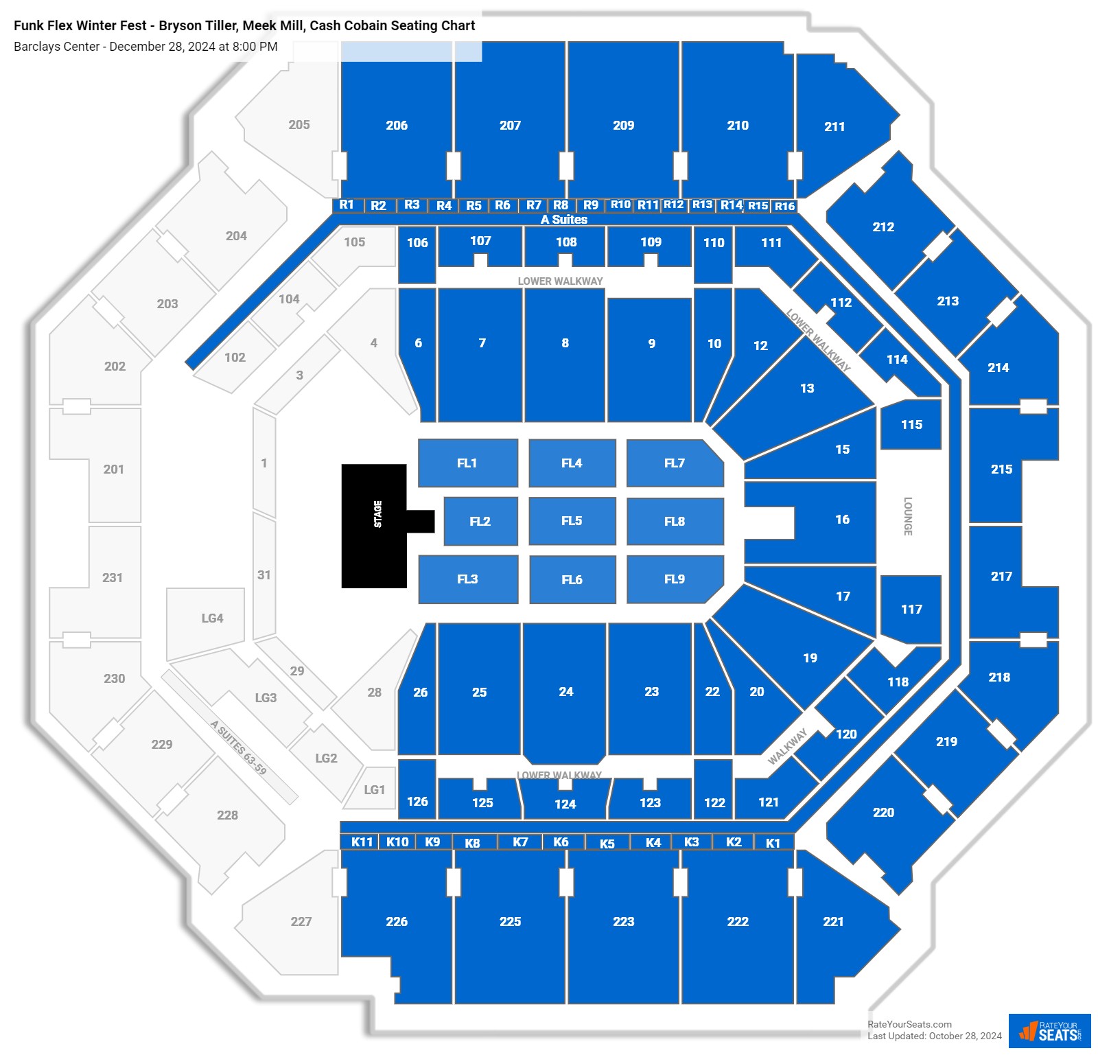 Barclays Center Concert Seating Chart - RateYourSeats.com