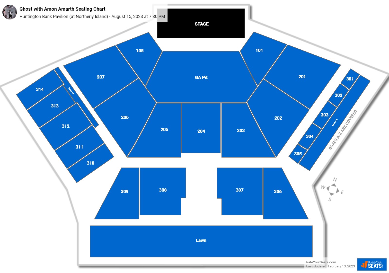 Huntington Bank Pavilion Seating Chart - RateYourSeats.com