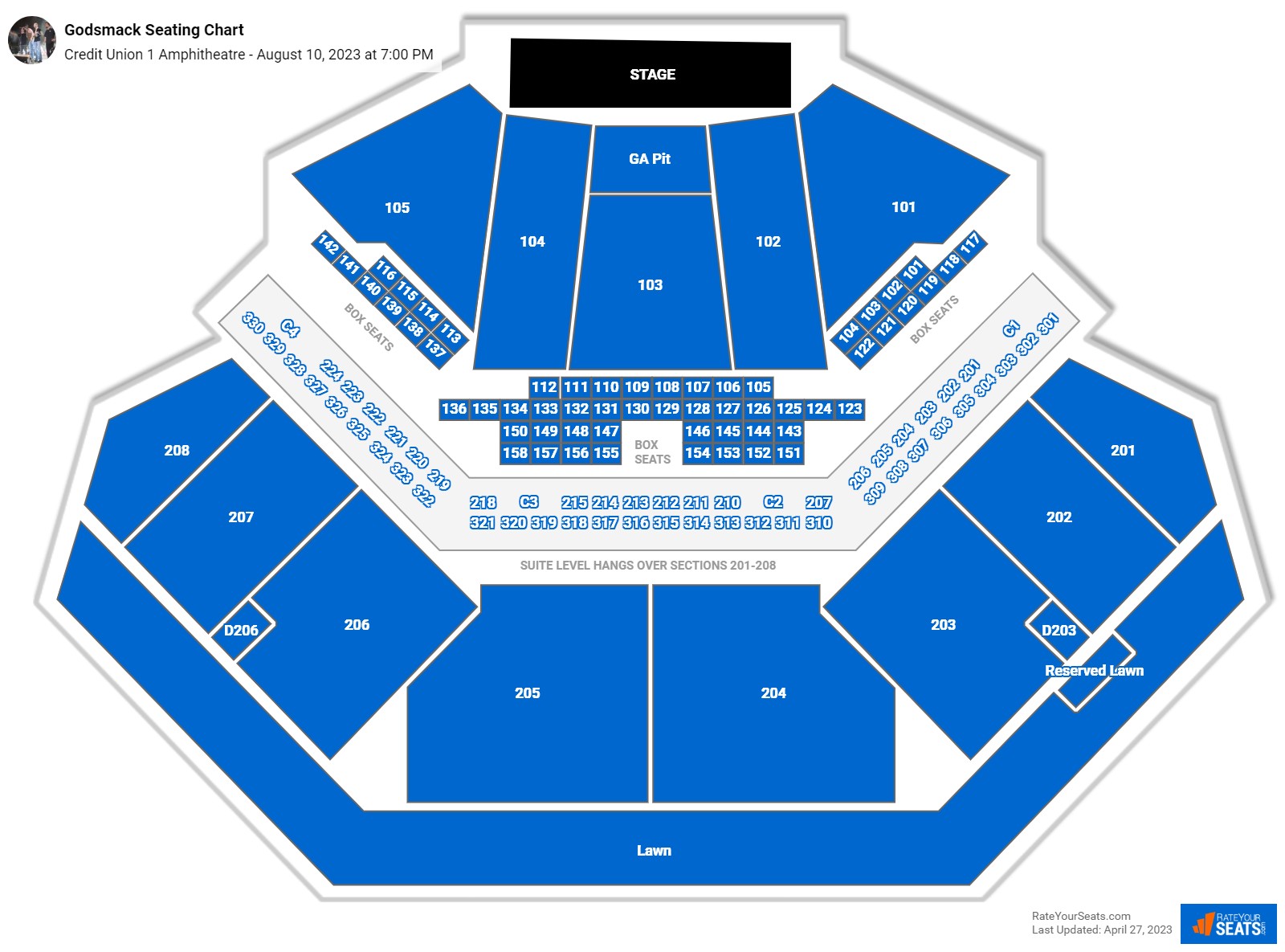 Credit Union 1 Amphitheatre Seating Chart - RateYourSeats.com