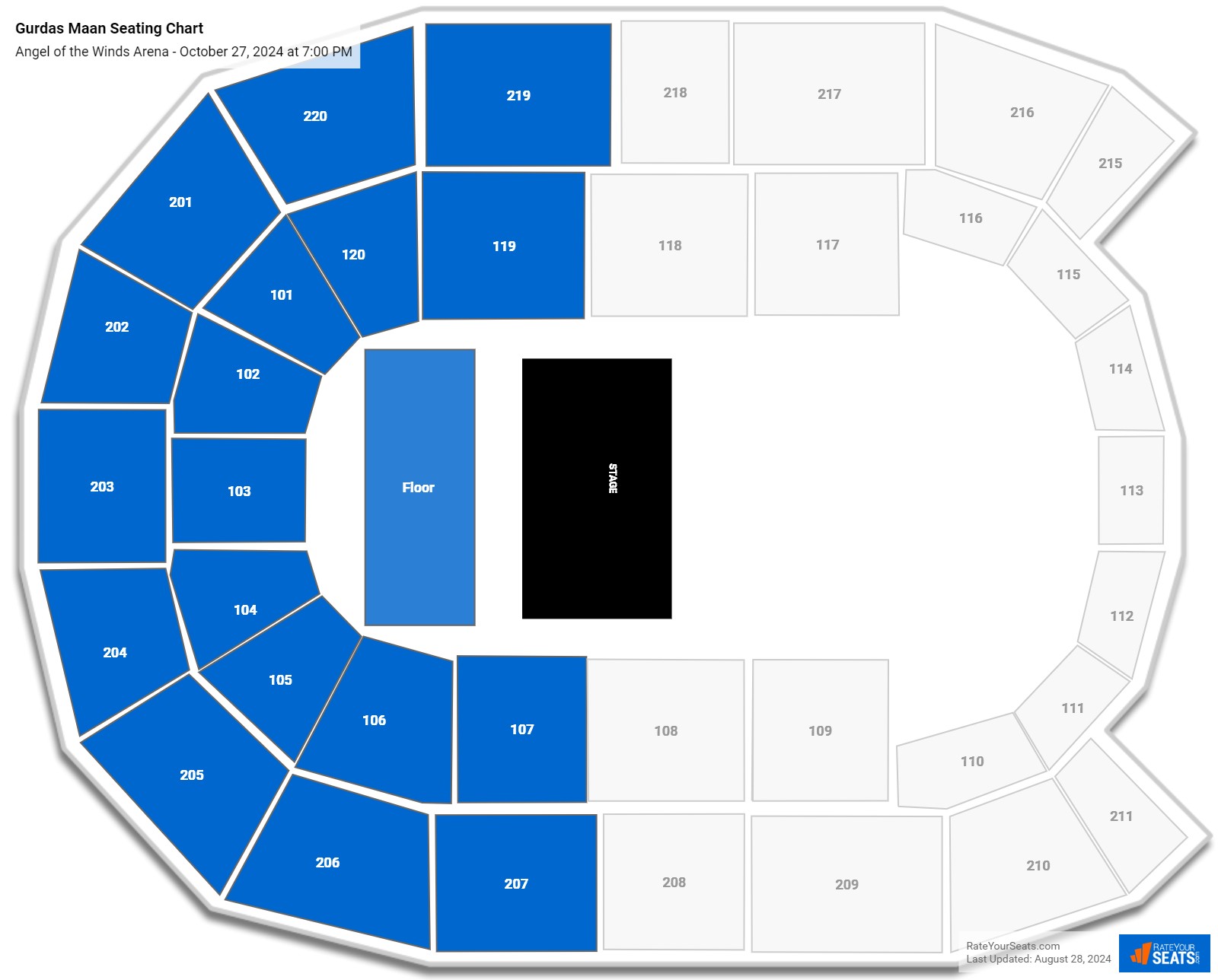 Angel of the Winds Arena Seating Chart - RateYourSeats.com