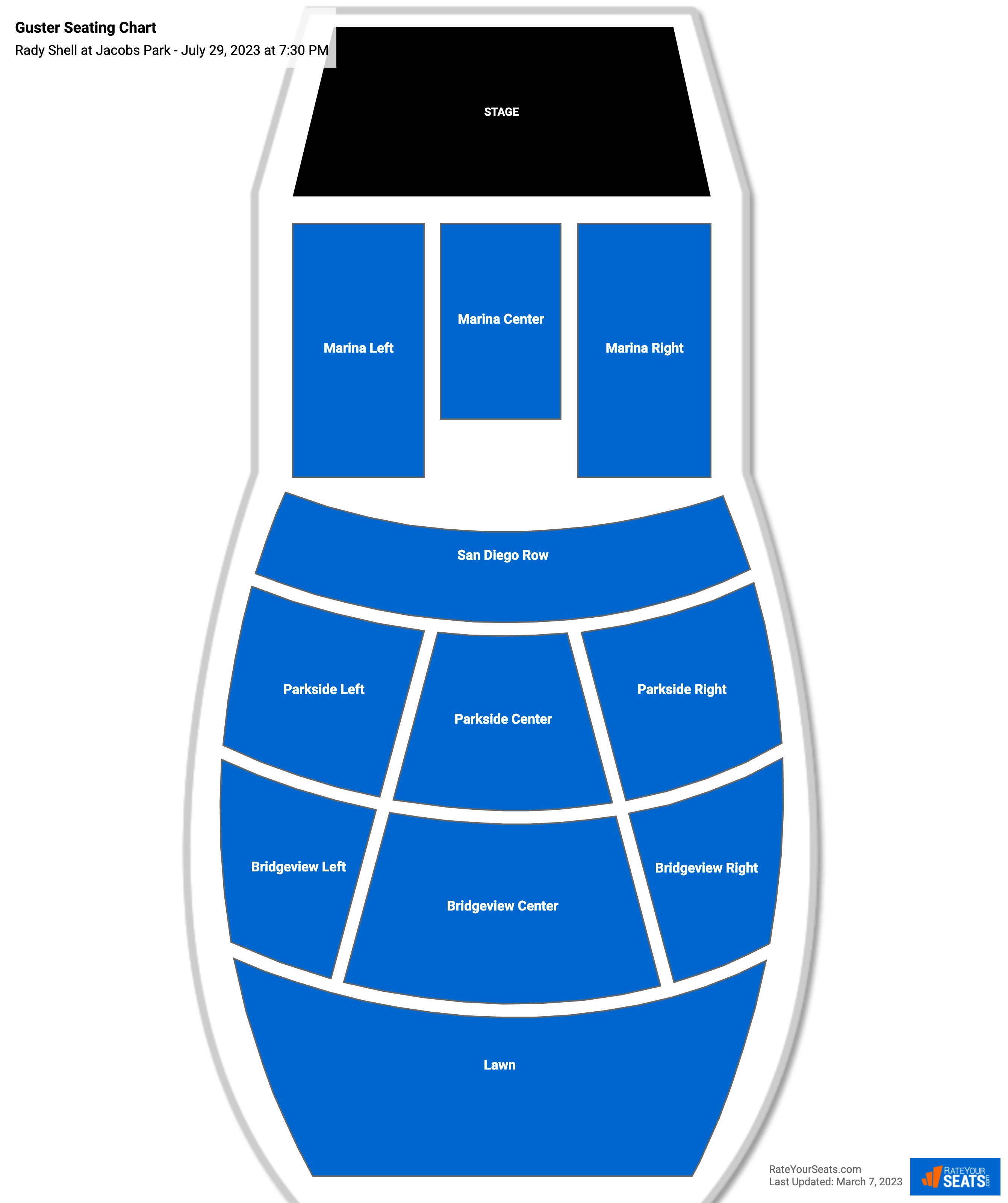 Rady Shell at Jacobs Park Seating Chart - RateYourSeats.com