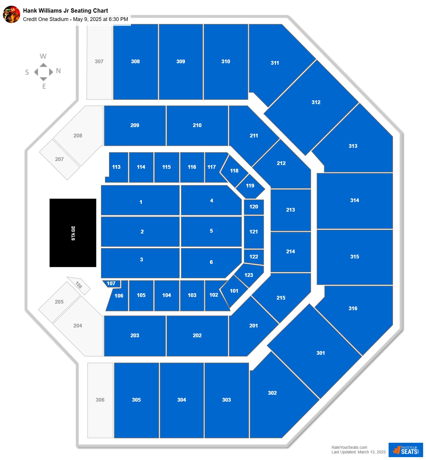 Credit One Stadium Seating Chart - RateYourSeats.com