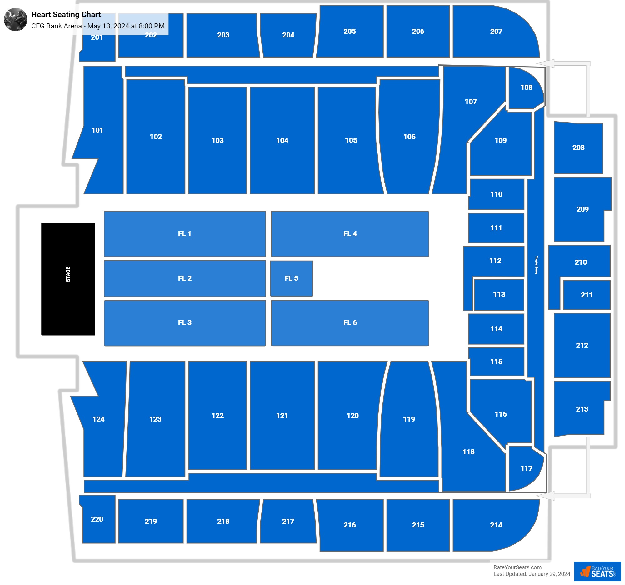 CFG Bank Arena Seating Chart - RateYourSeats.com