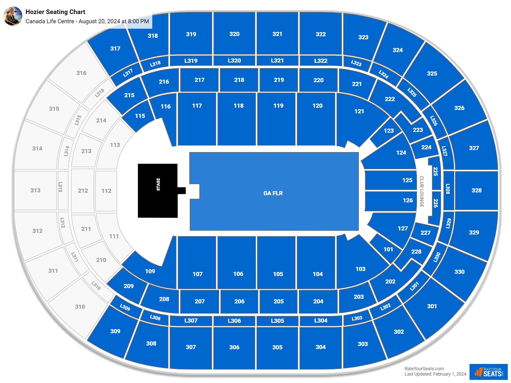 Canada Life Centre Concert Seating Chart - RateYourSeats.com