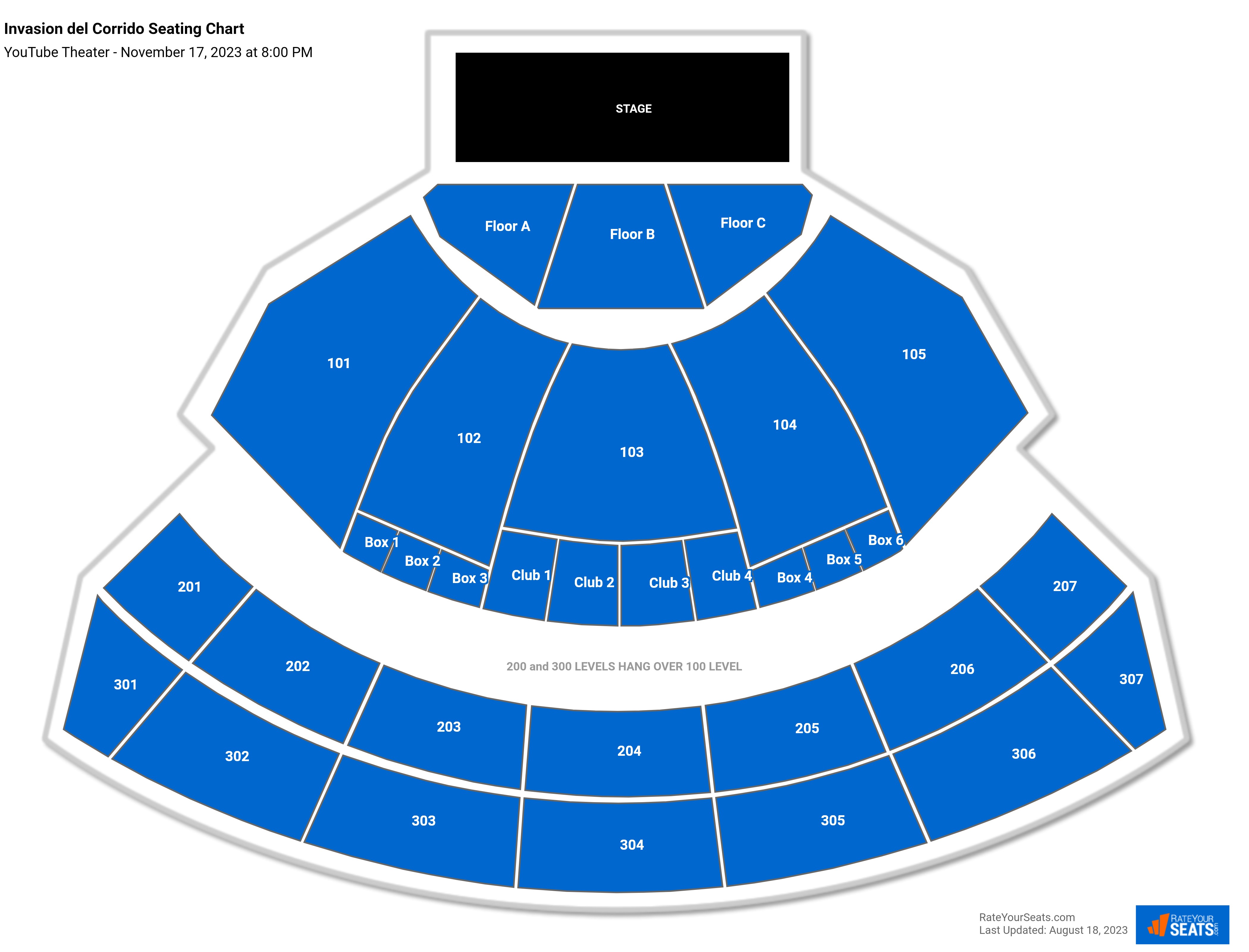 YouTube Theater Seating Chart - RateYourSeats.com