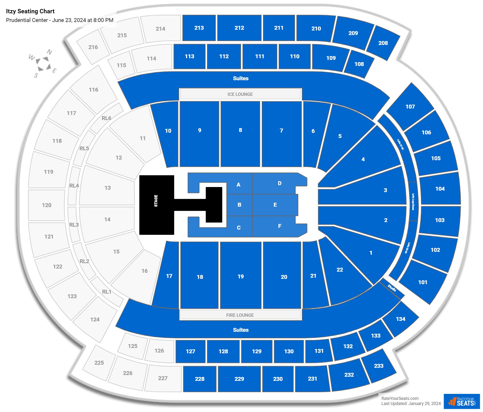 Prudential Center Concert Seating Chart - RateYourSeats.com