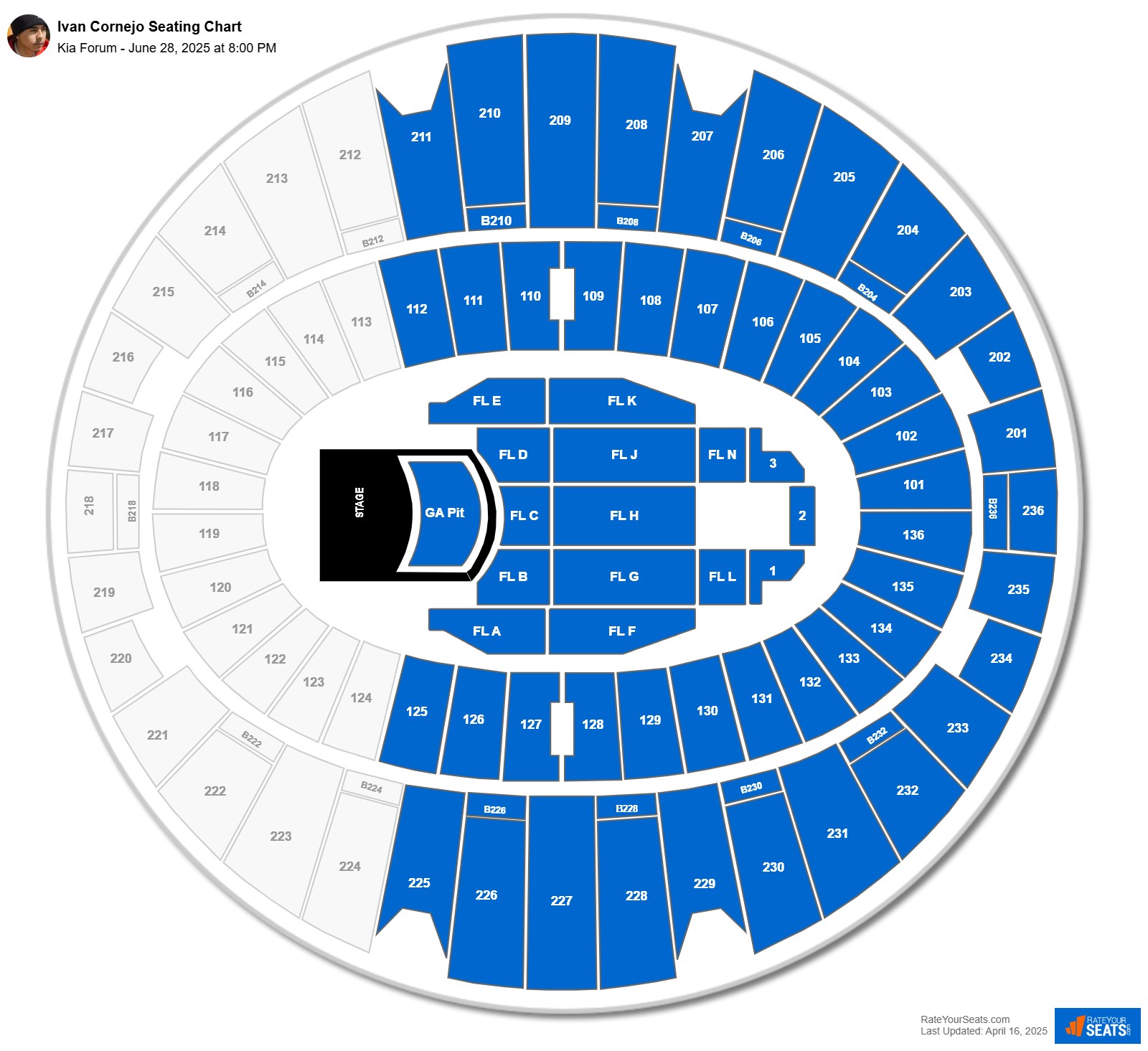 Kia Forum Seating Chart - RateYourSeats.com
