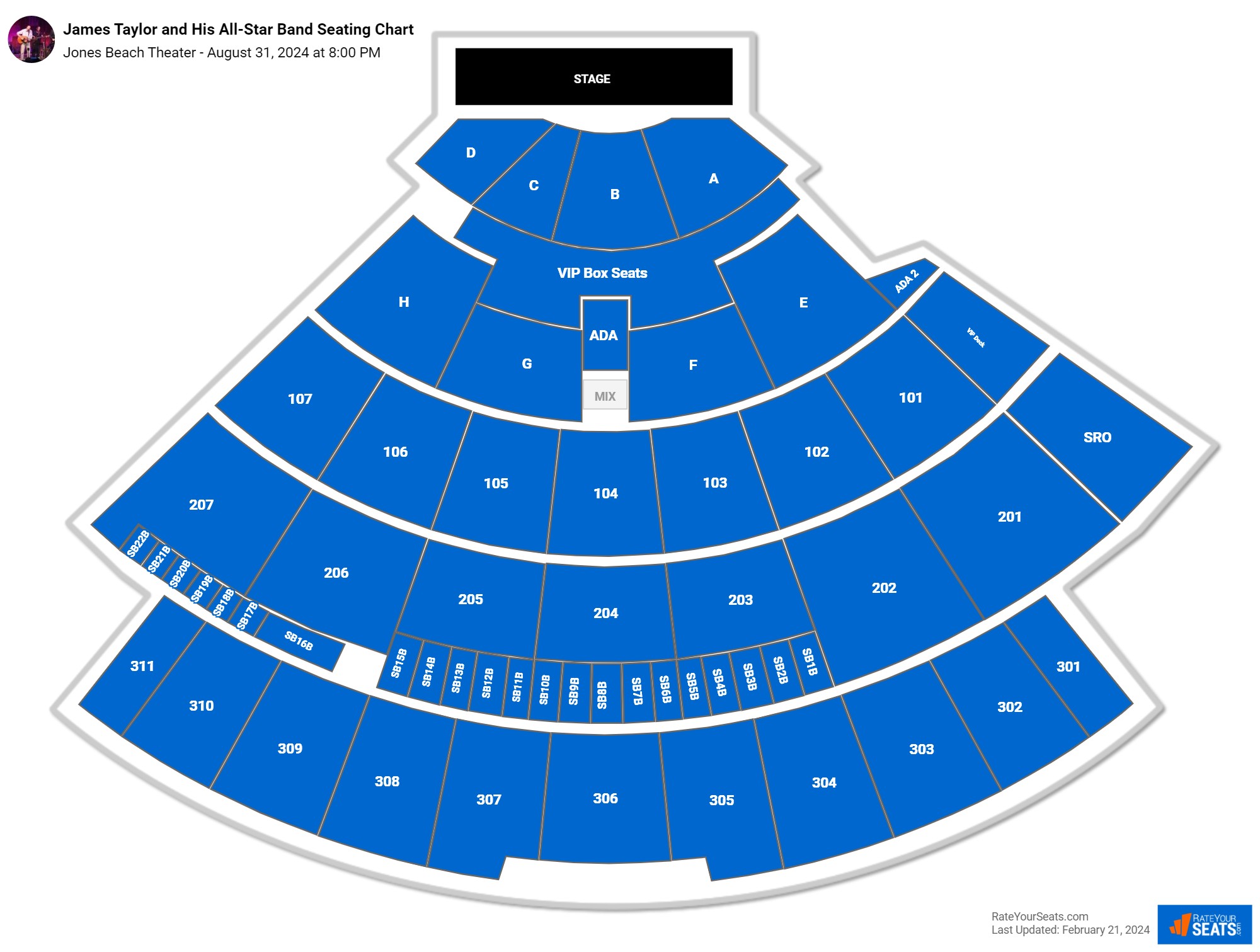 Jones Beach Theater Seating Chart - RateYourSeats.com
