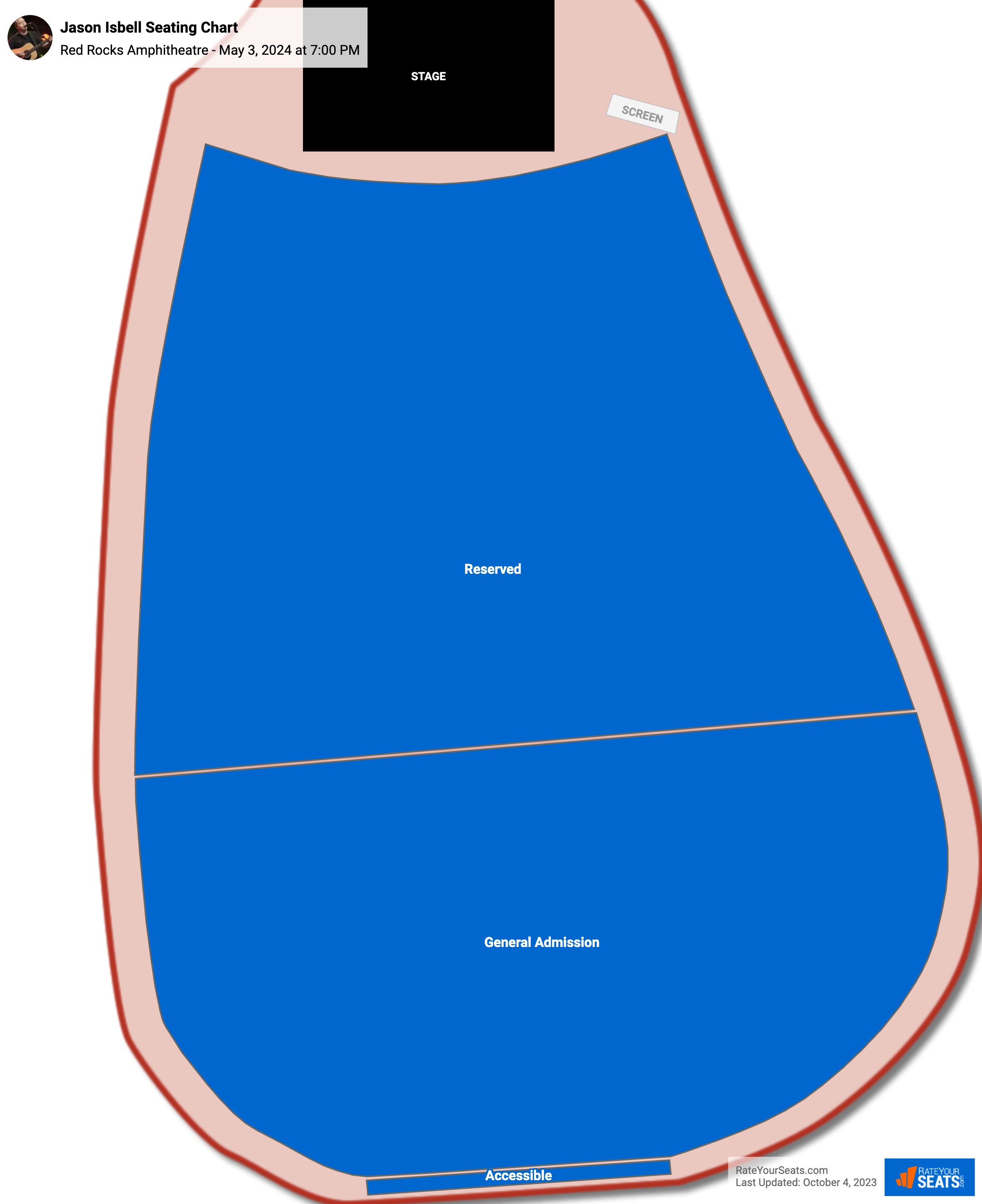 Red Rocks Amphitheatre Seating Chart - RateYourSeats.com