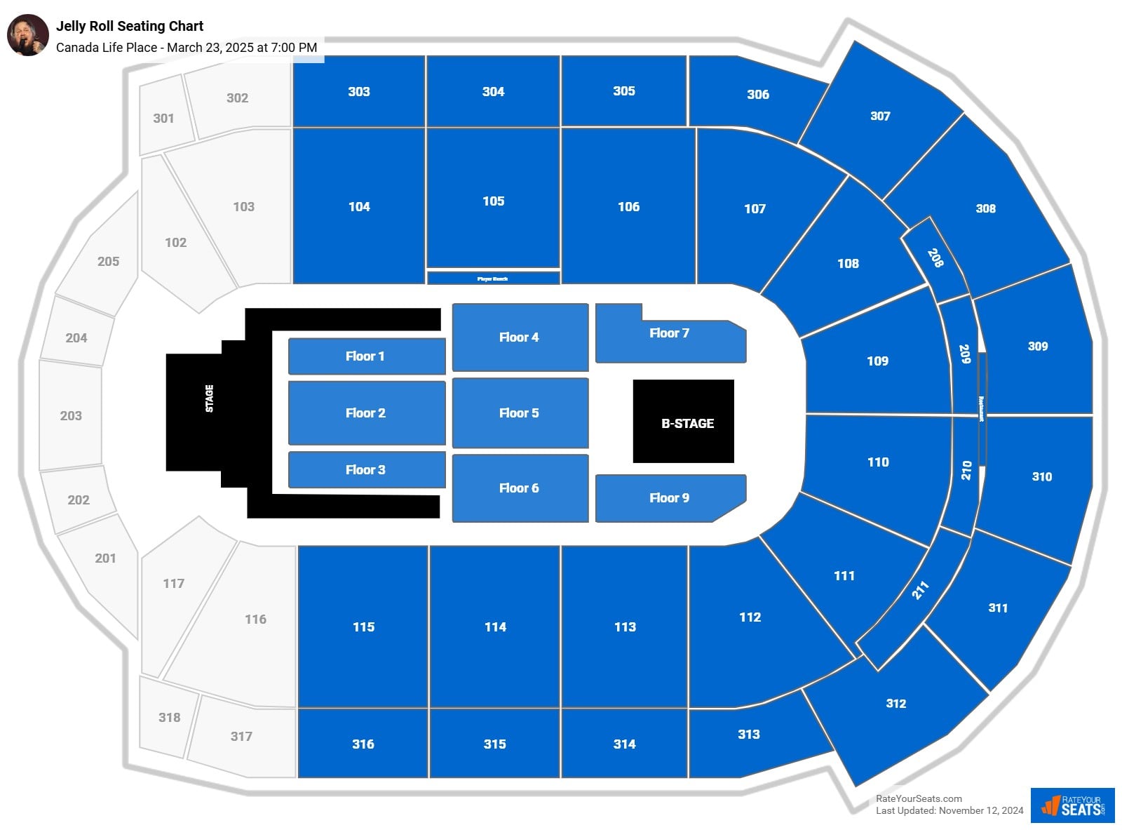 Canada Life Place Seating Chart - RateYourSeats.com