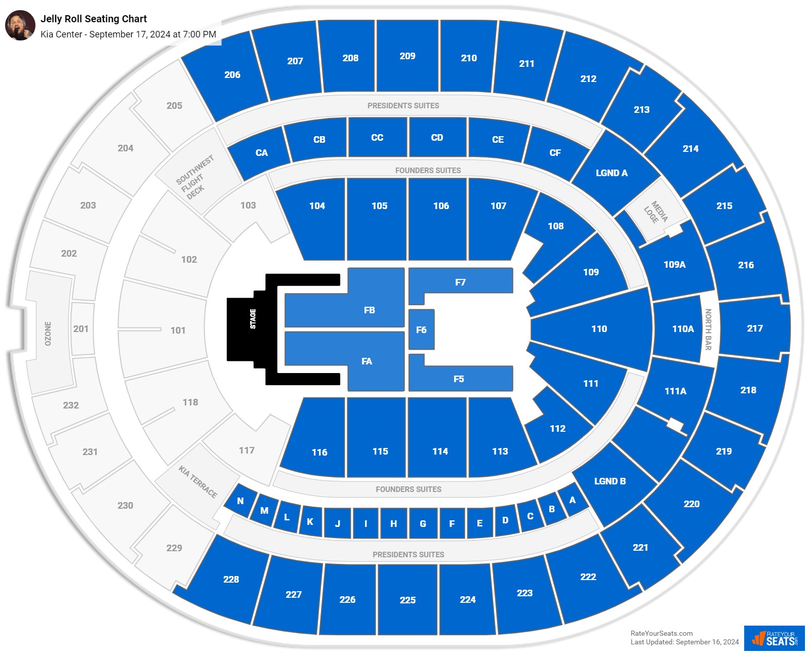 Kia Center Concert Seating Chart - RateYourSeats.com
