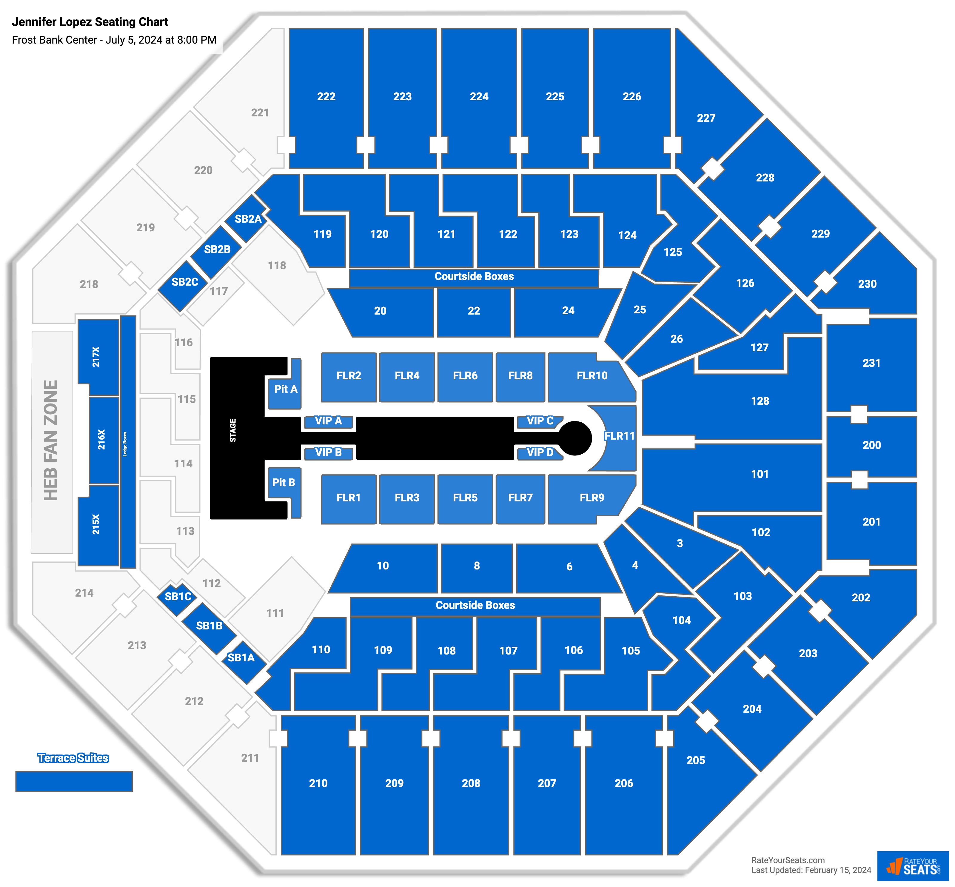 Frost Bank Center Concert Seating Chart - RateYourSeats.com