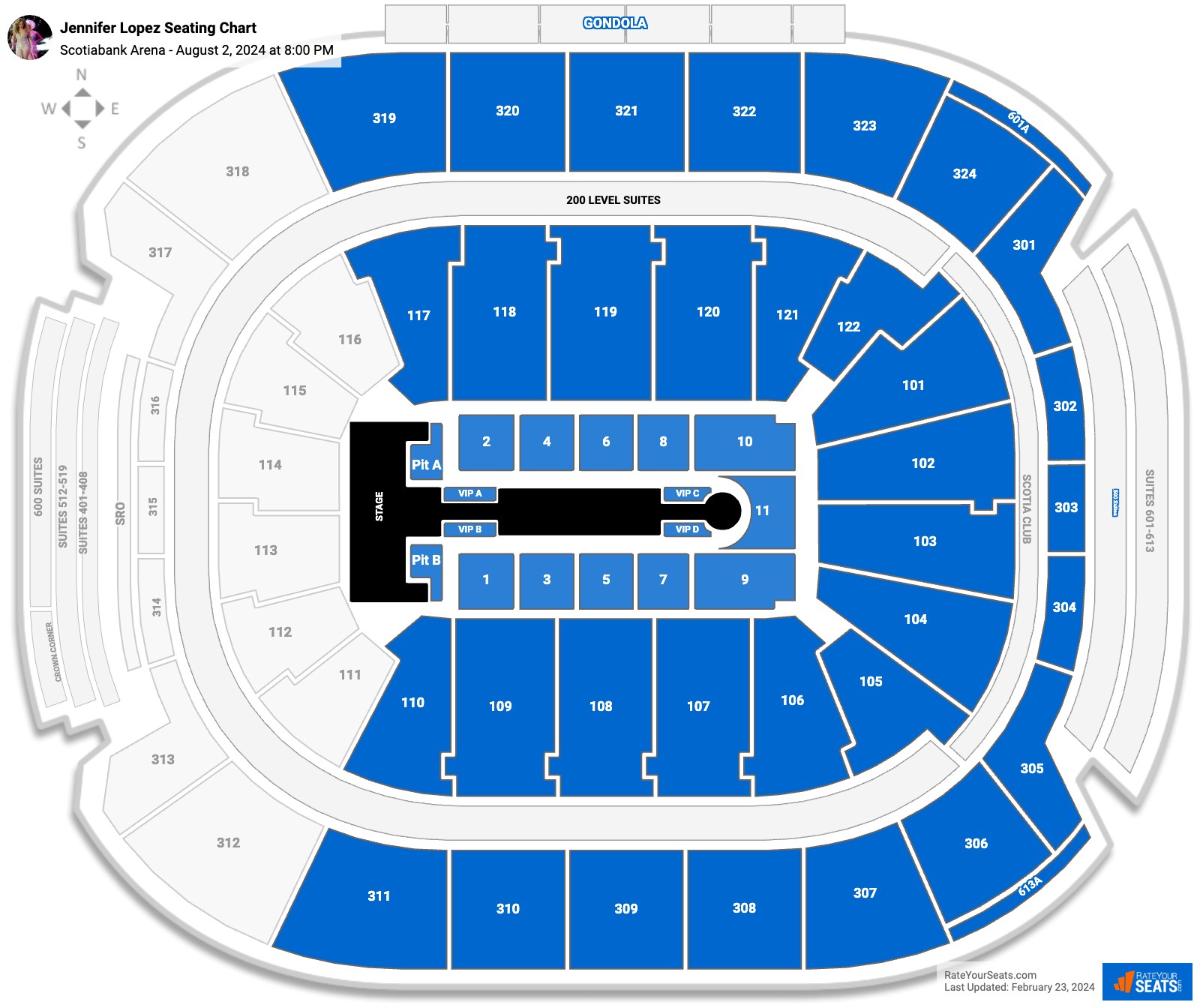 Scotiabank Arena Concert Seating Chart - RateYourSeats.com