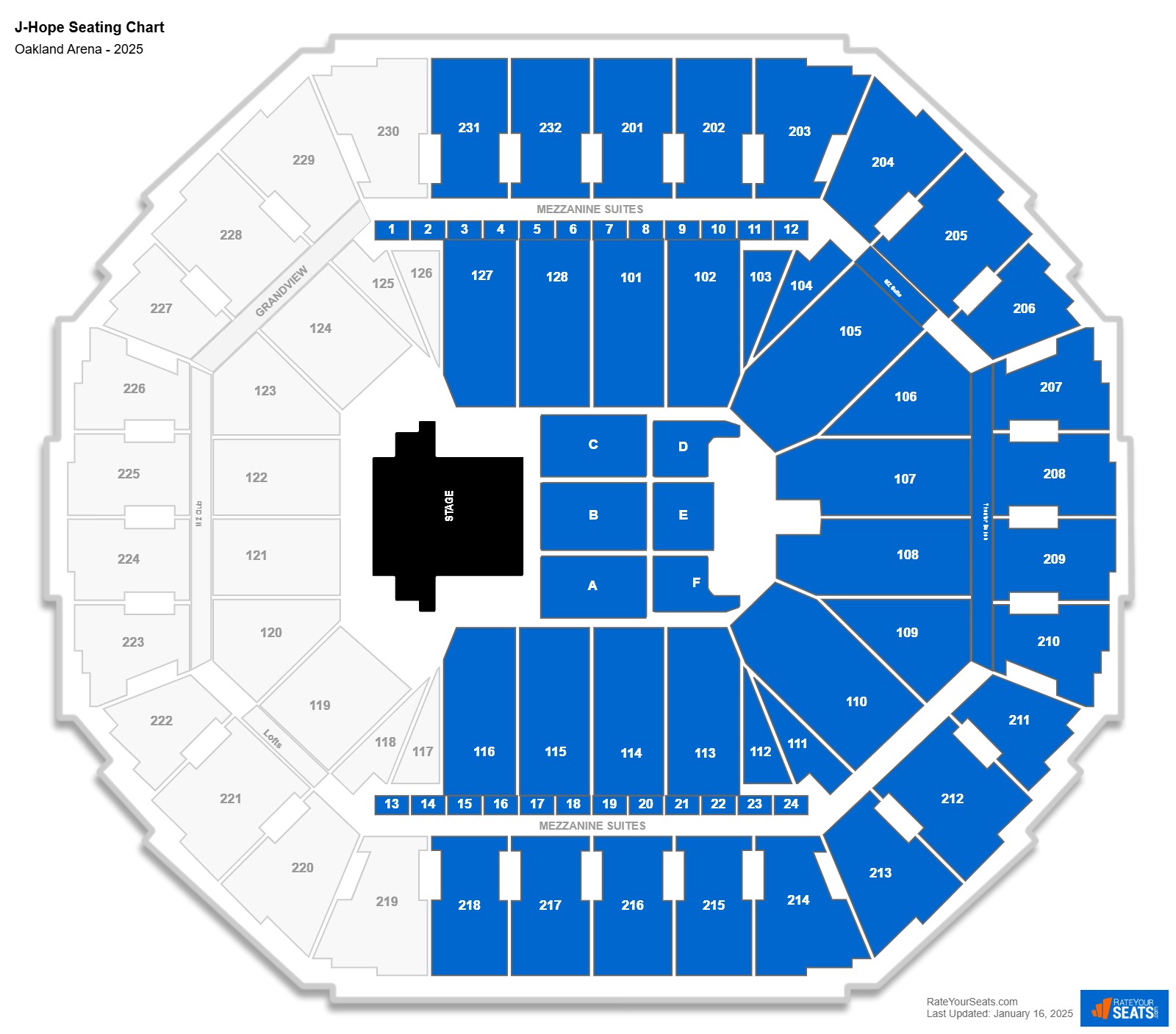Oakland Arena Seating Chart - RateYourSeats.com