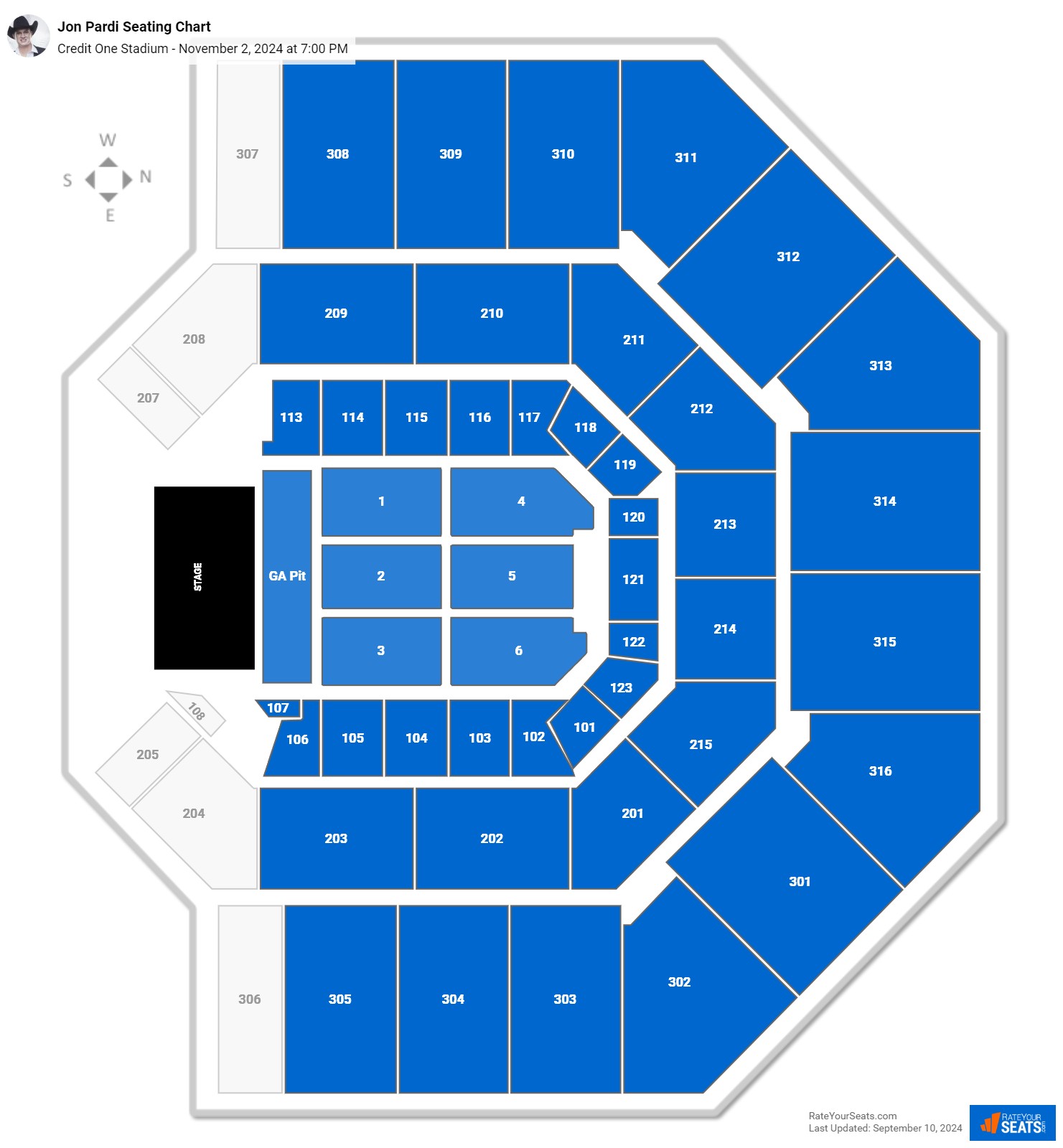 Credit One Stadium Seating Chart - RateYourSeats.com