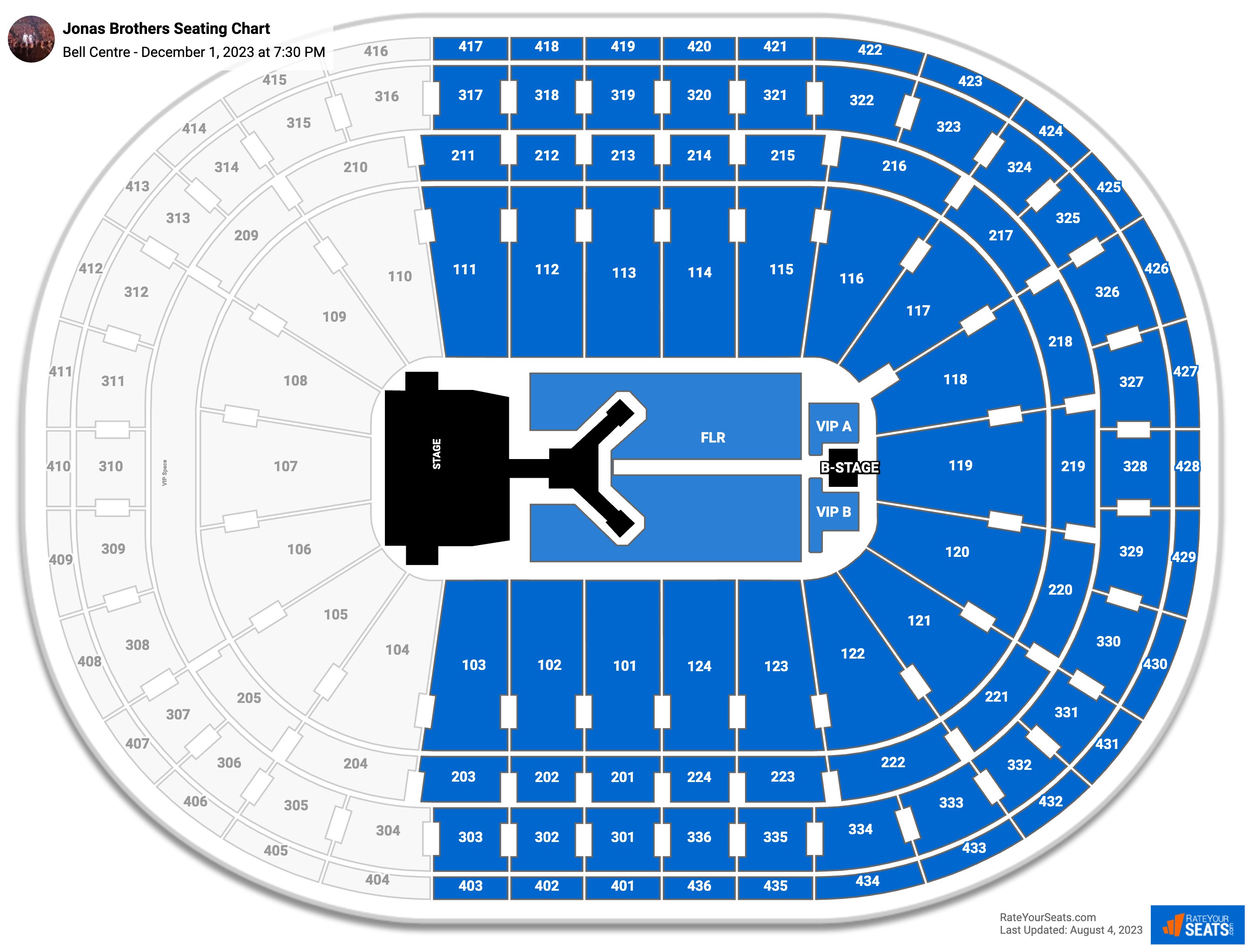 Bell Centre Concert Seating Chart - RateYourSeats.com