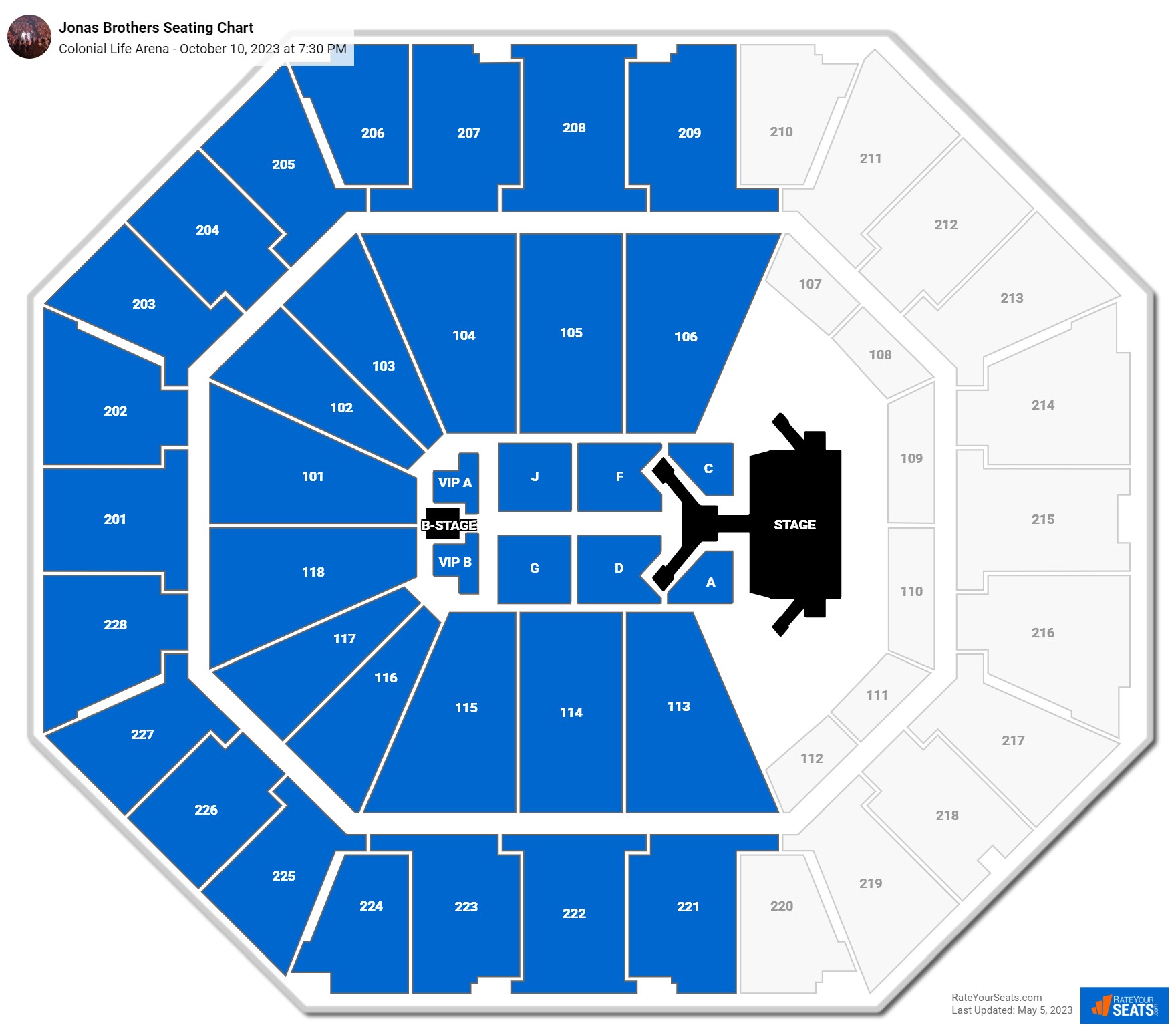 Colonial Life Arena Concert Seating Chart - RateYourSeats.com