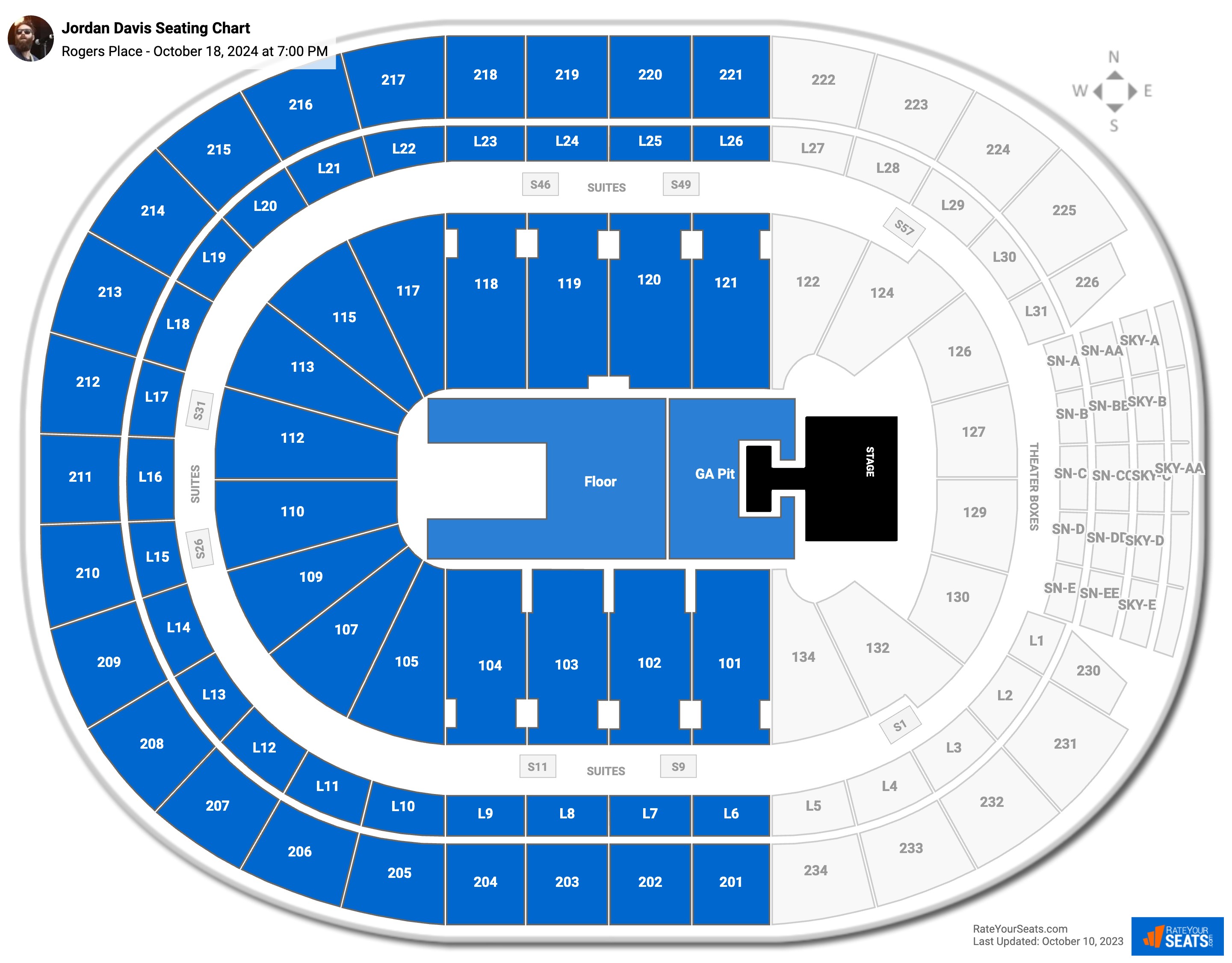 Rogers Place Concert Seating Chart - RateYourSeats.com