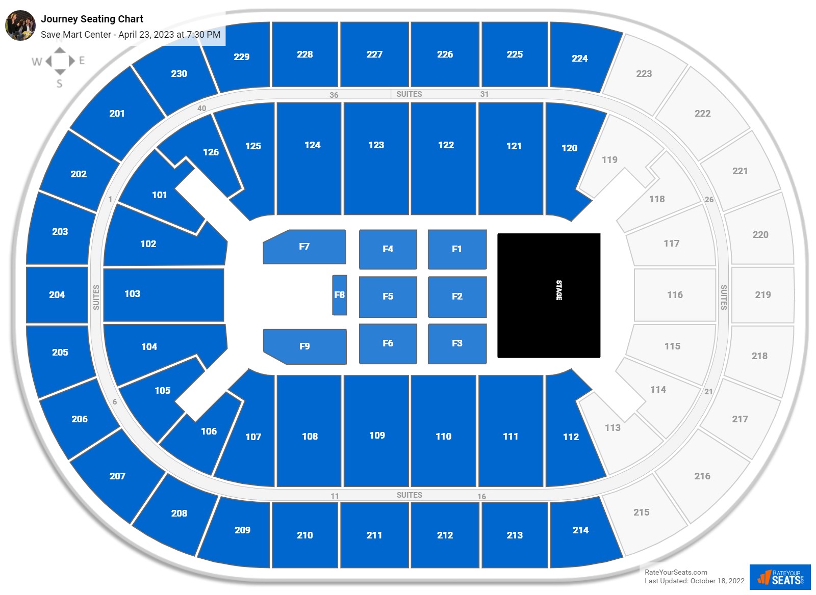 Save Mart Center Seating Chart - RateYourSeats.com