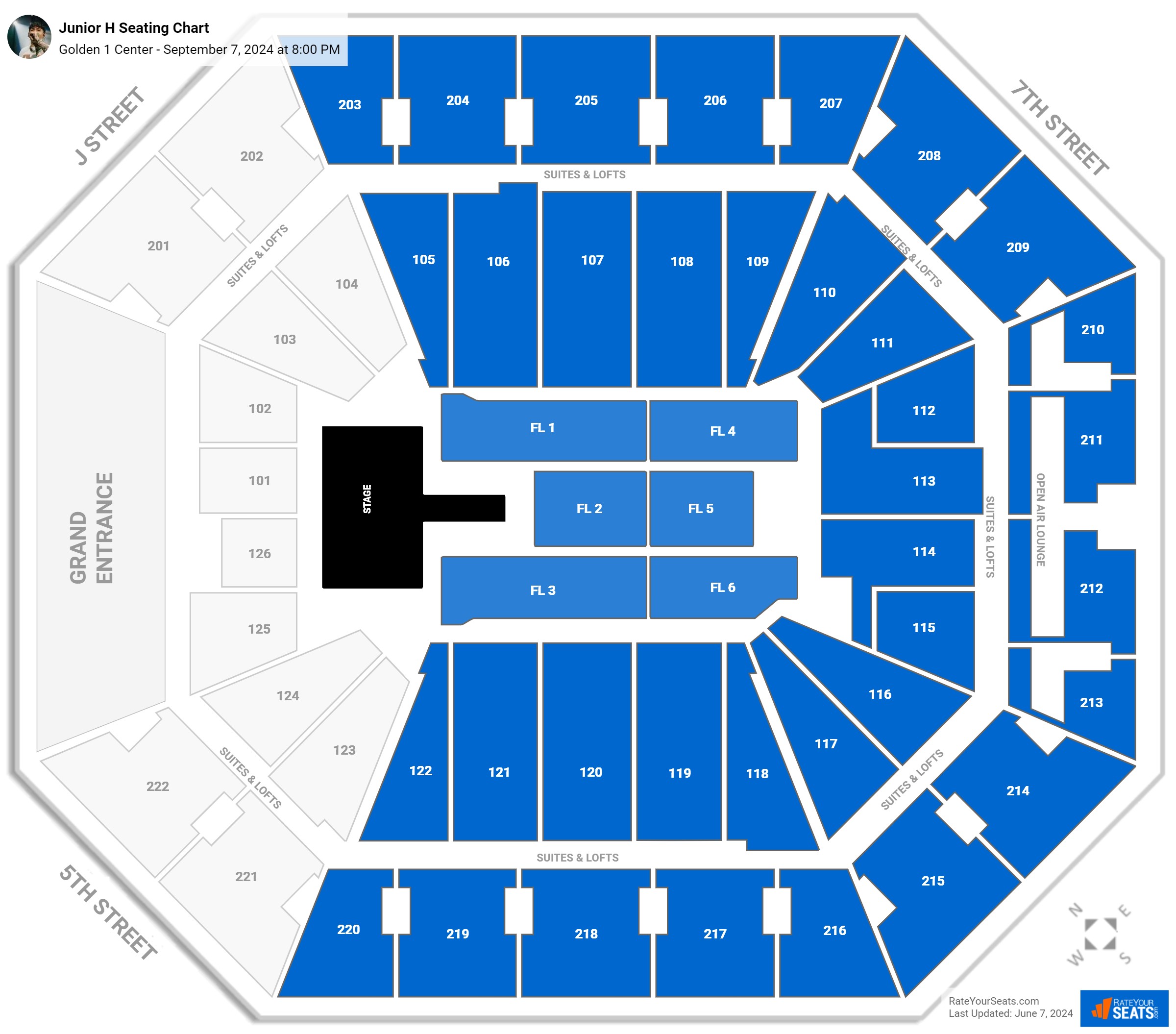 Golden 1 Center Concert Seating Chart - RateYourSeats.com