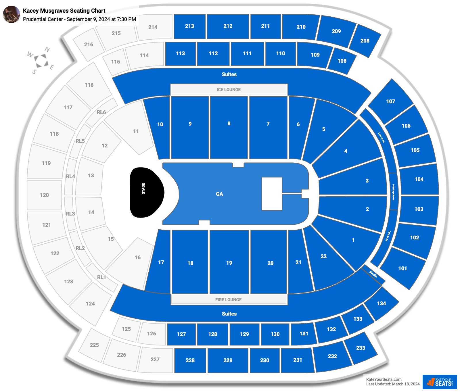 Prudential Center Concert Seating Chart - RateYourSeats.com