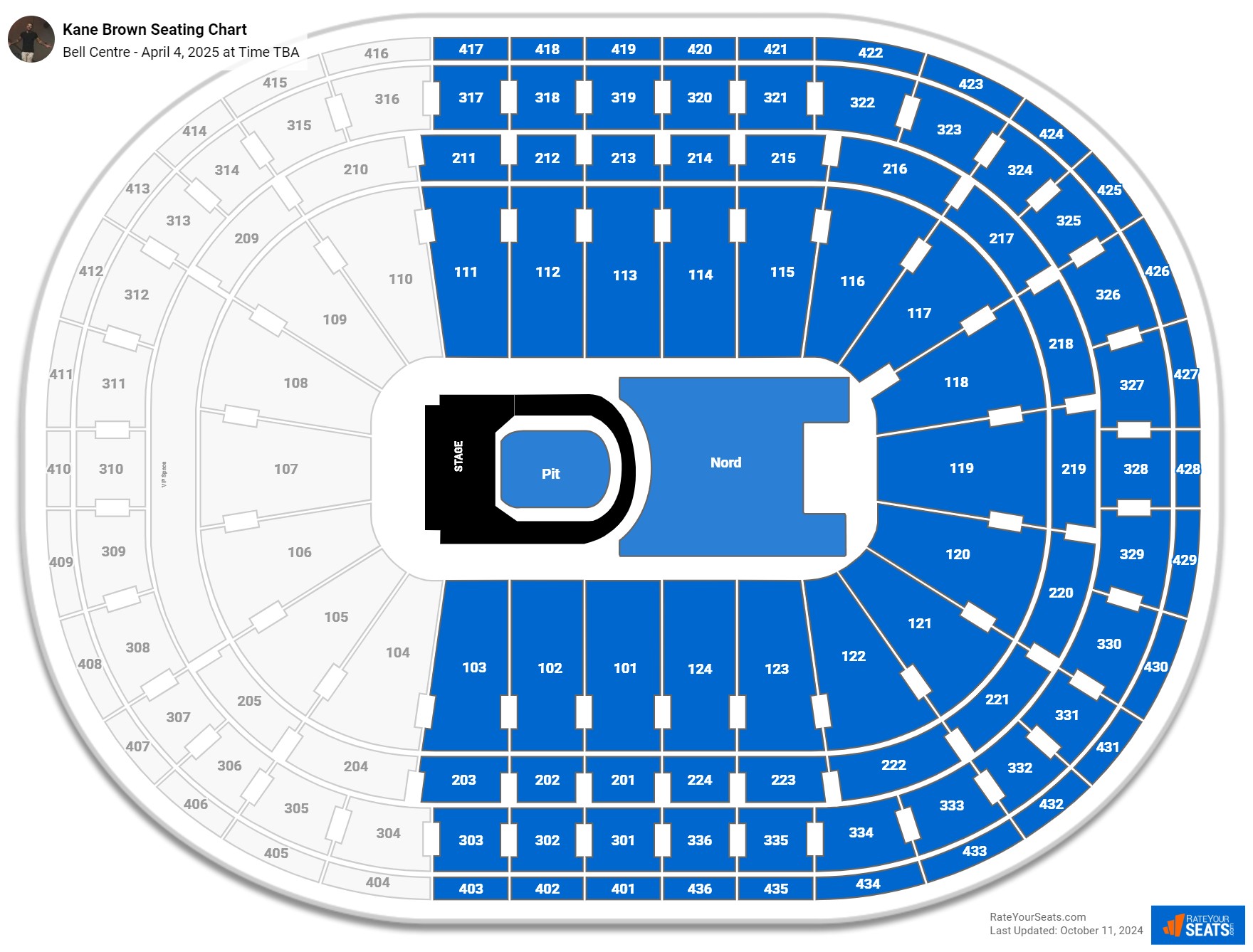 Bell Centre Concert Seating Chart - RateYourSeats.com