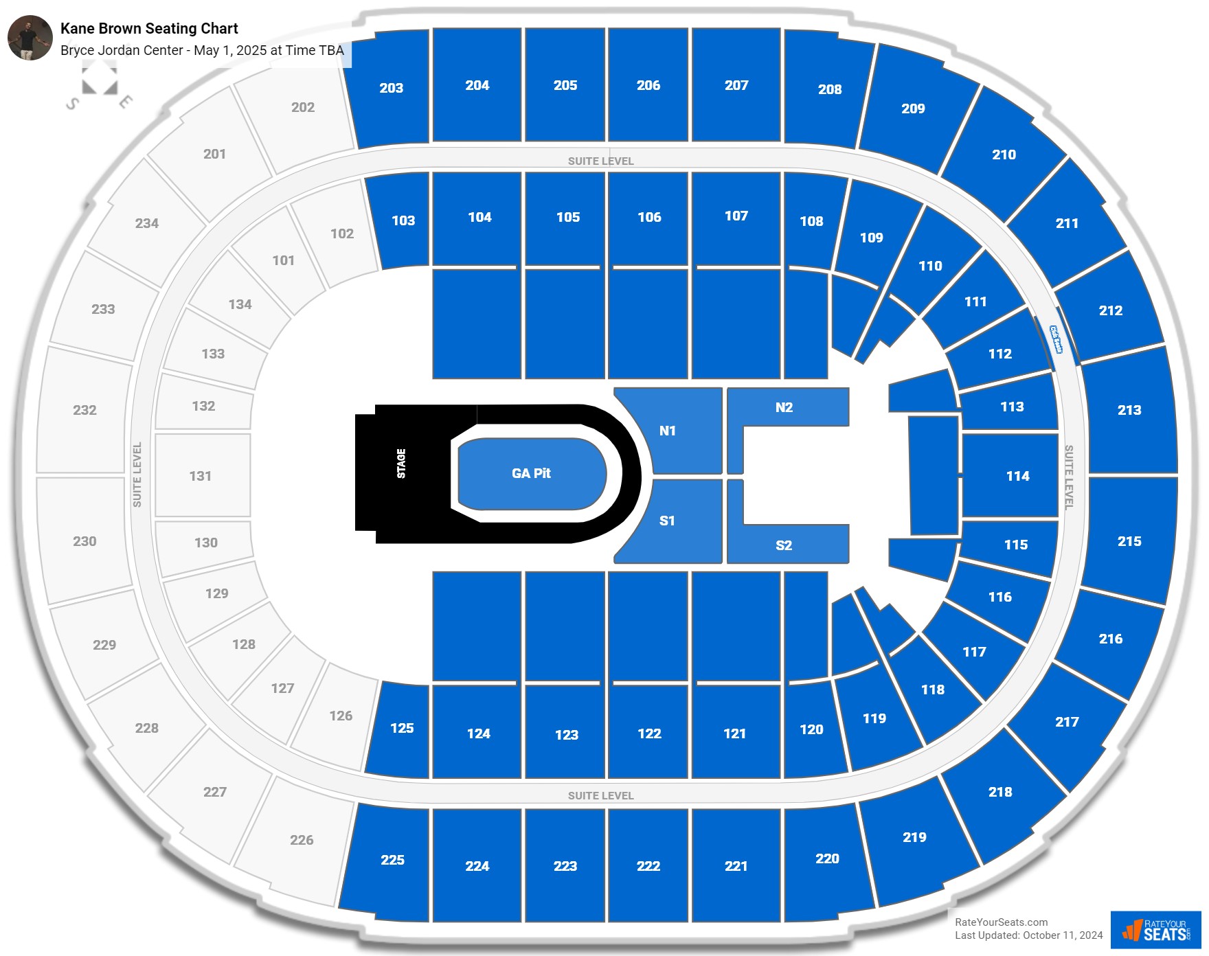 Bryce Jordan Center Concert Seating Chart - RateYourSeats.com