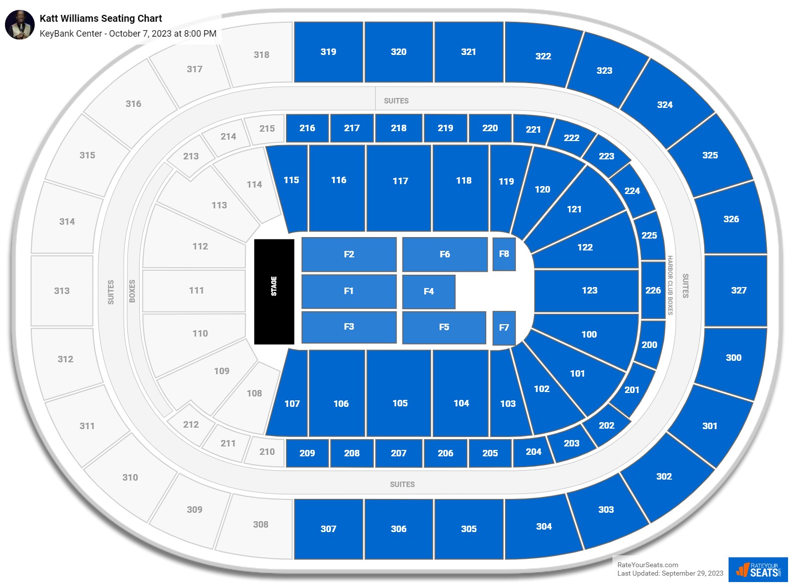 KeyBank Center Concert Seating Chart - RateYourSeats.com