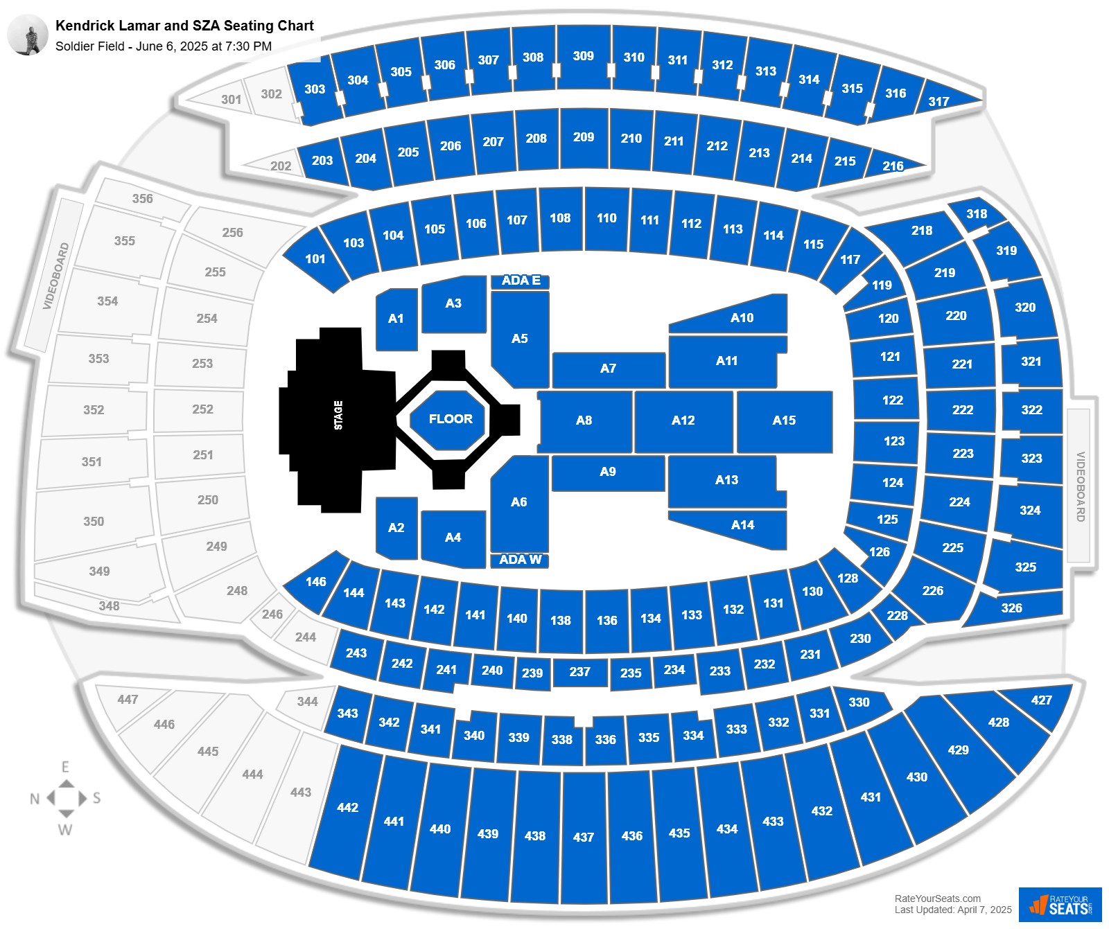 Soldier Field Concert Seating Chart - RateYourSeats.com