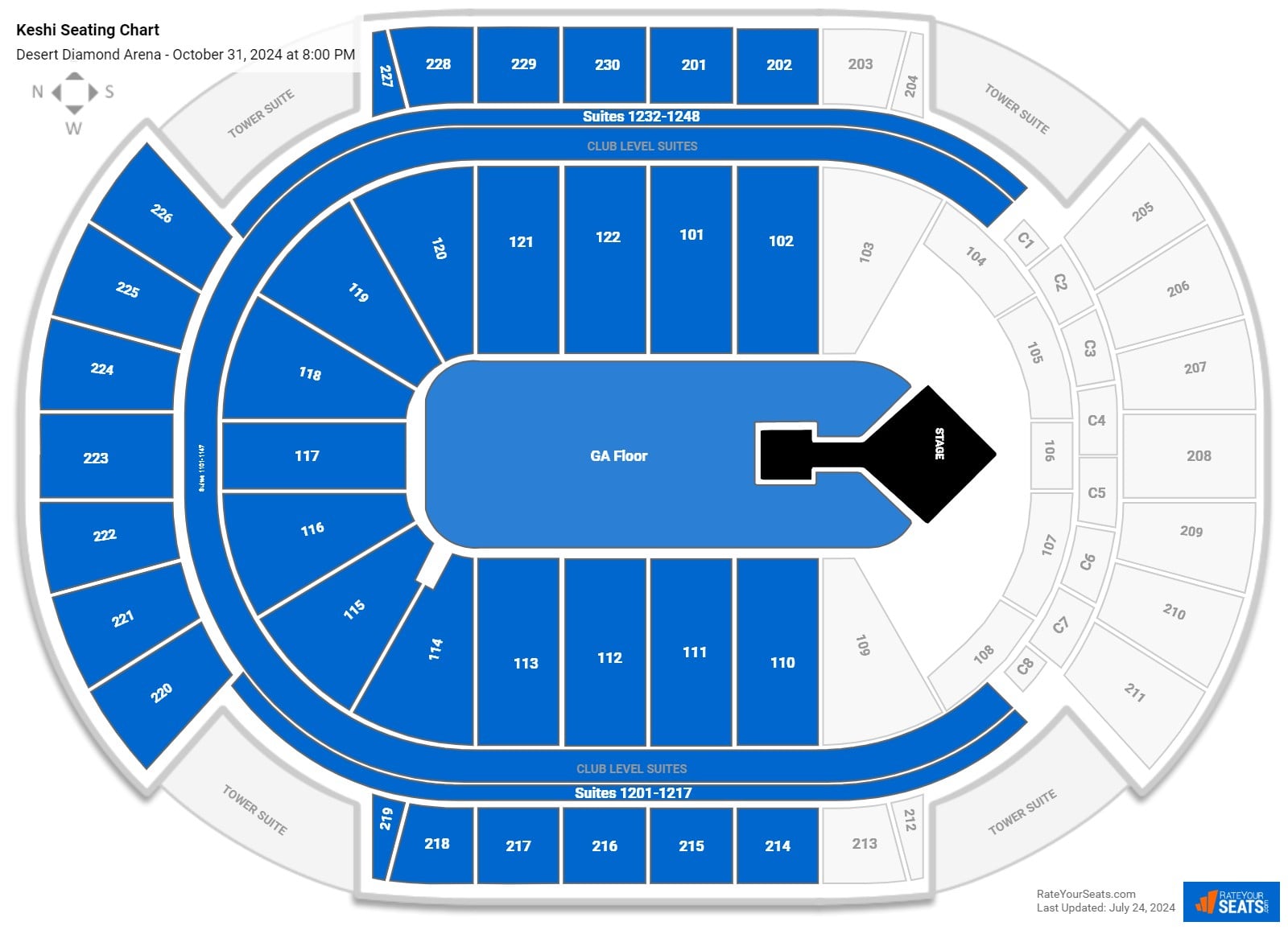 Desert Diamond Arena Seating Chart - RateYourSeats.com