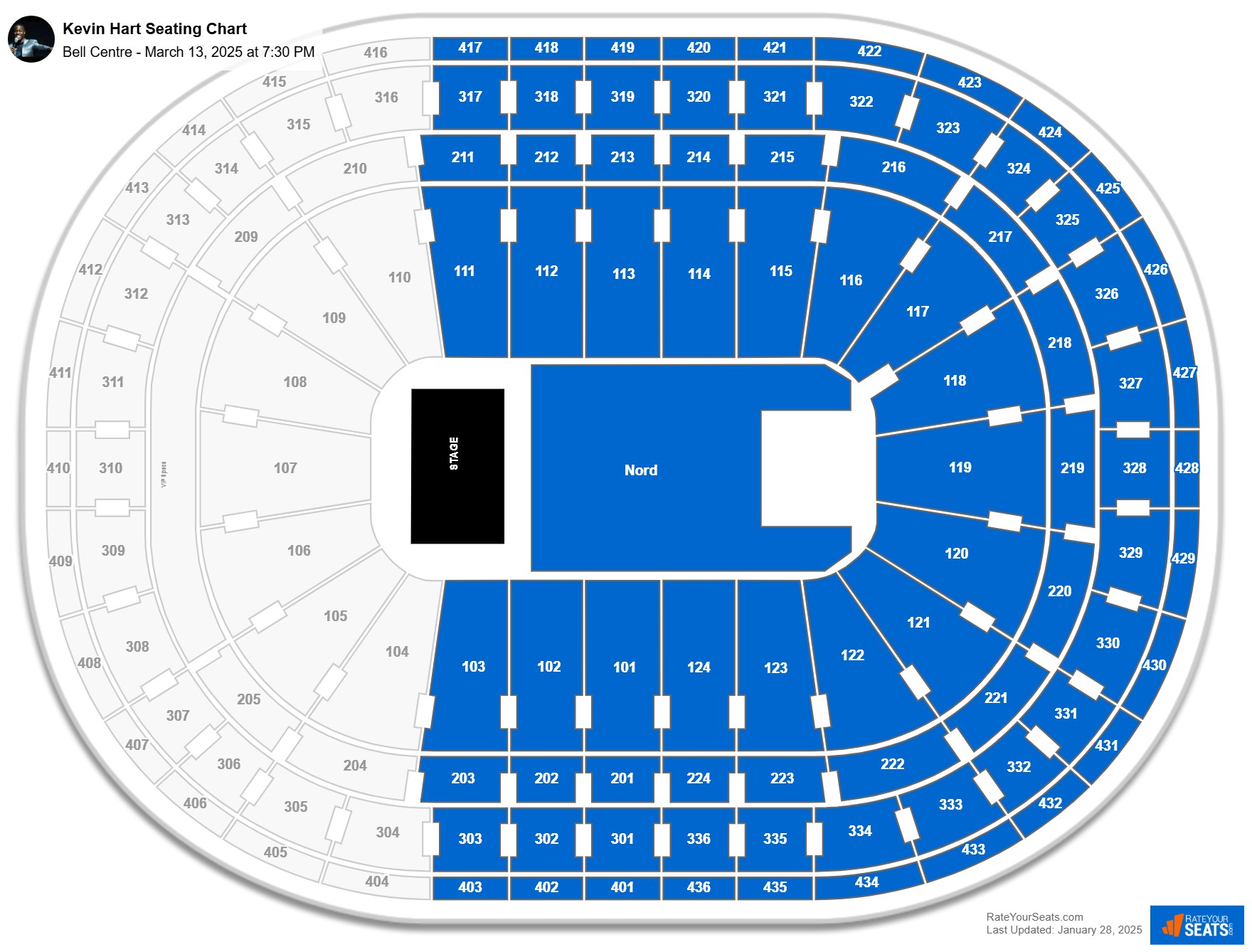 Bell Centre Concert Seating Chart - RateYourSeats.com