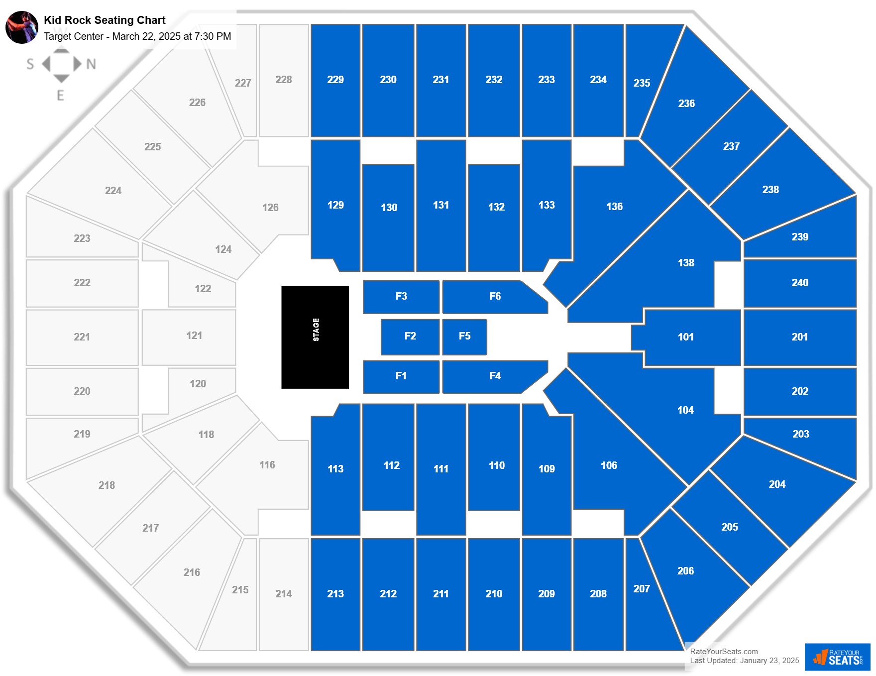 Target Center Concert Seating Chart - RateYourSeats.com
