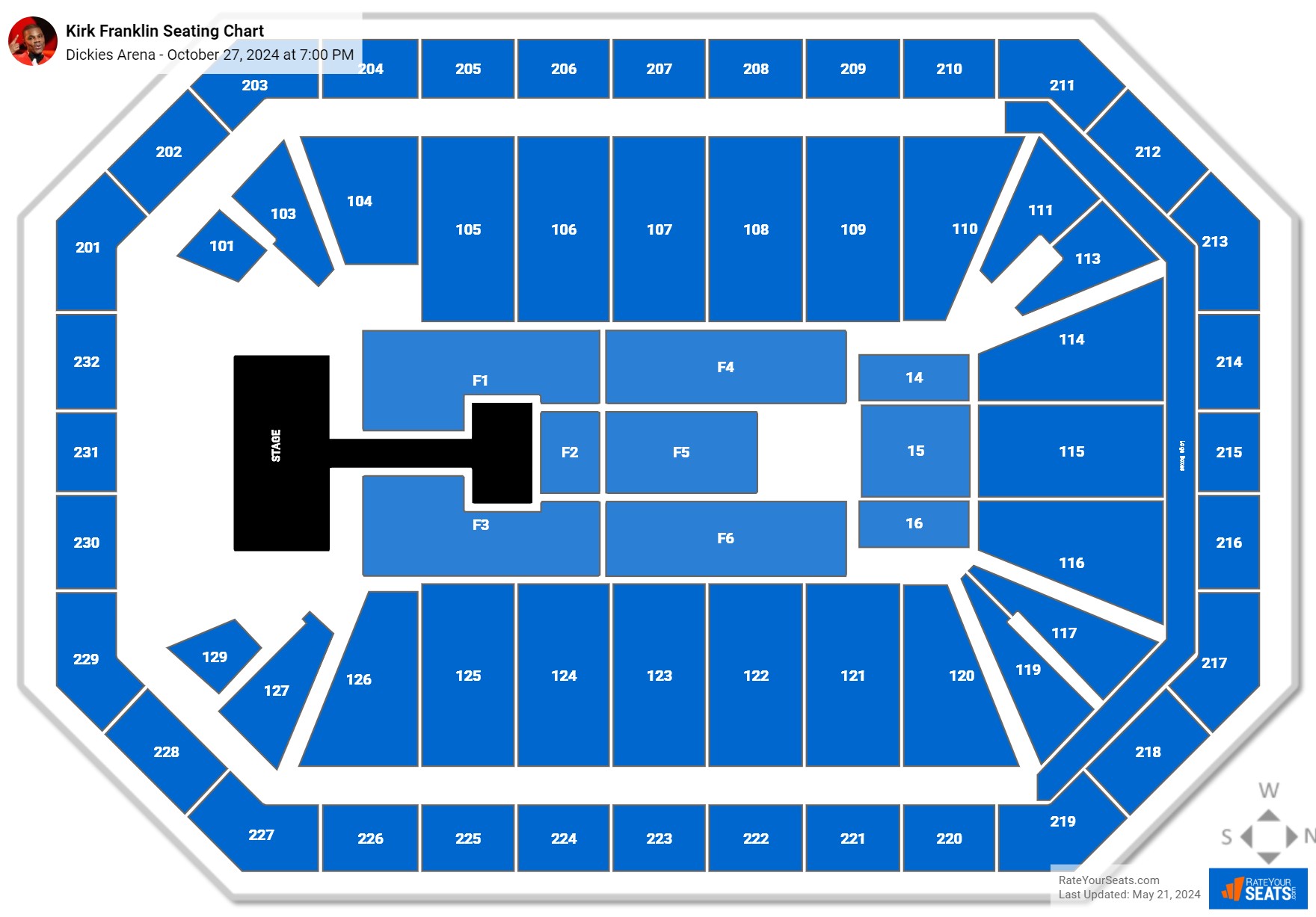 Dickies Arena Concert Seating Chart - RateYourSeats.com