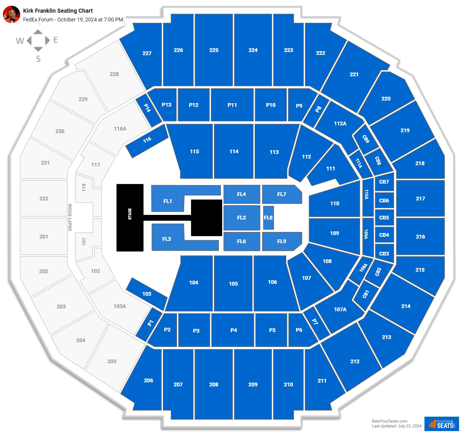 FedEx Forum Concert Seating Chart - RateYourSeats.com