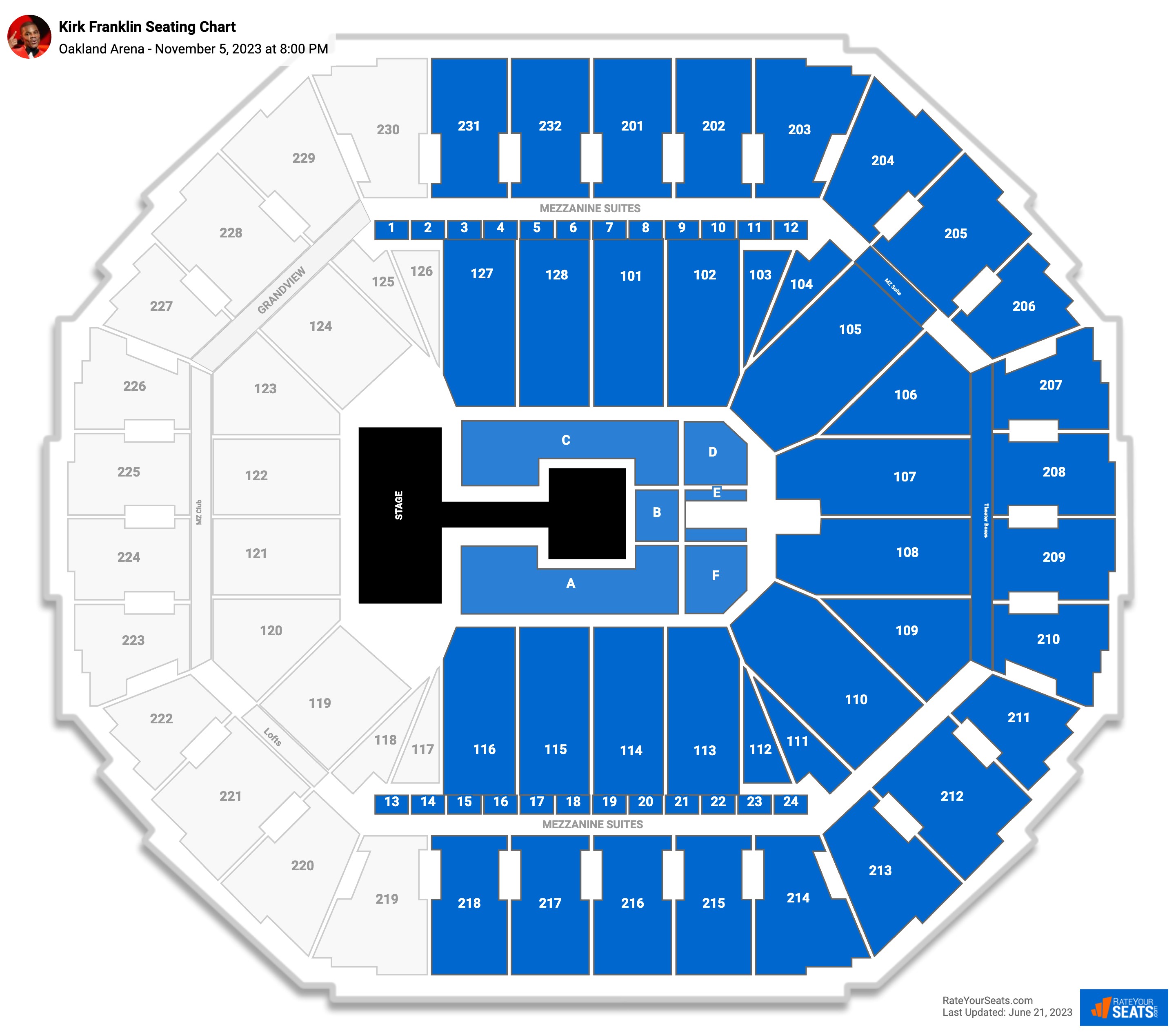 Oakland Arena Seating Chart - RateYourSeats.com
