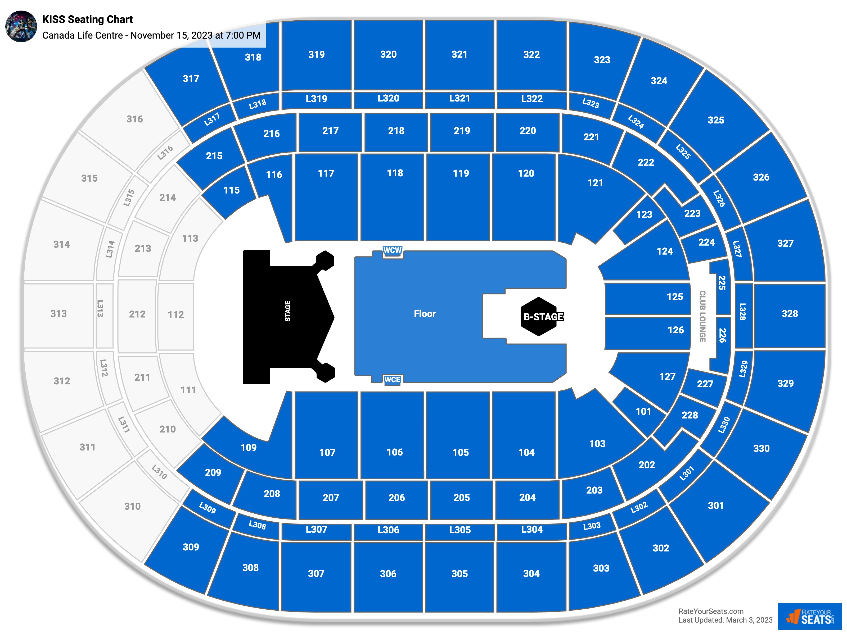 Canada Life Centre Concert Seating Chart - RateYourSeats.com