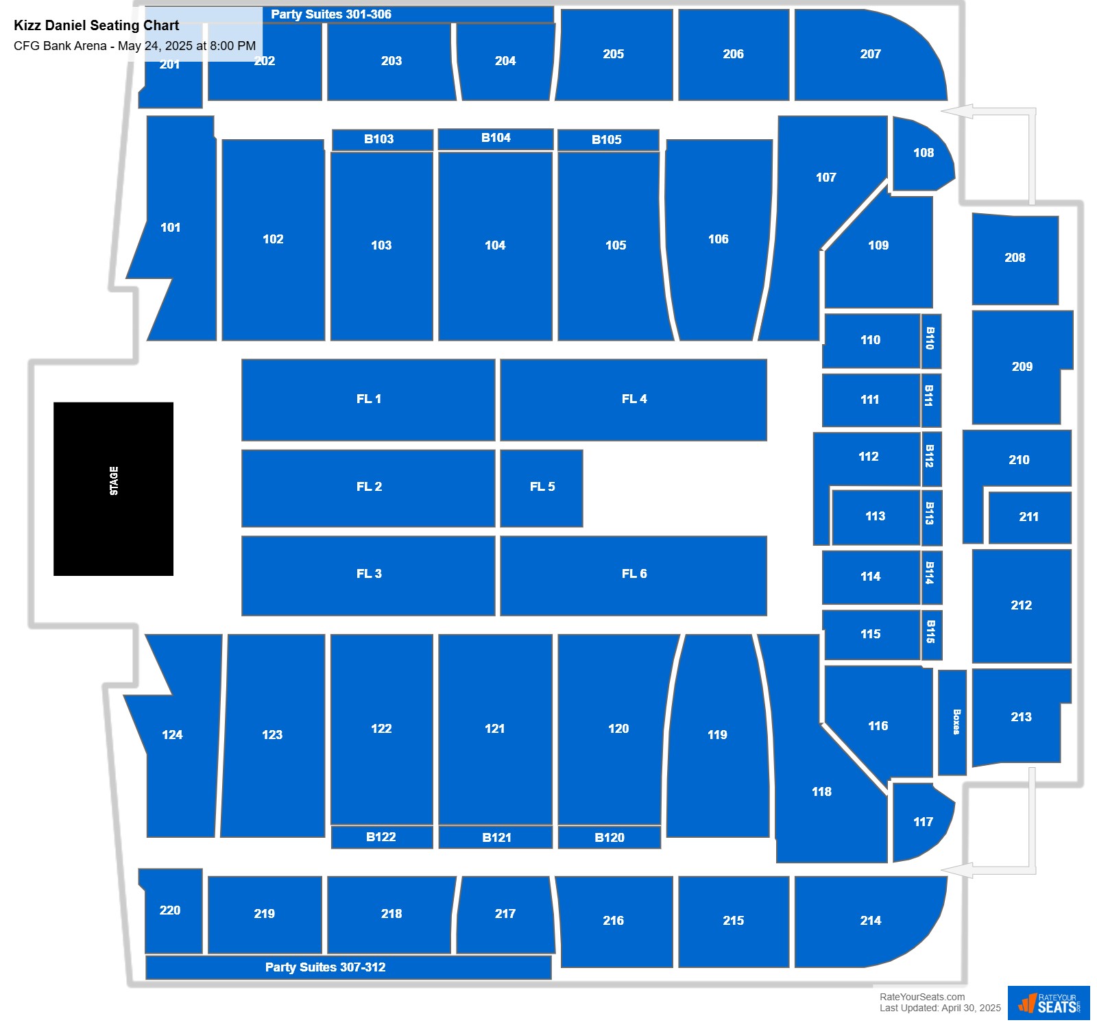 CFG Bank Arena Seating Chart - RateYourSeats.com