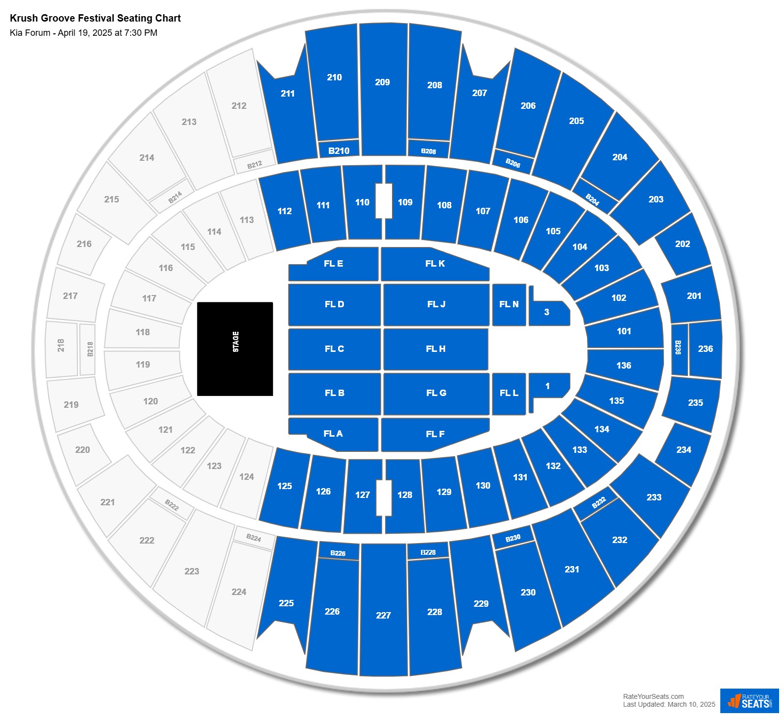 Kia Forum Seating Chart - RateYourSeats.com