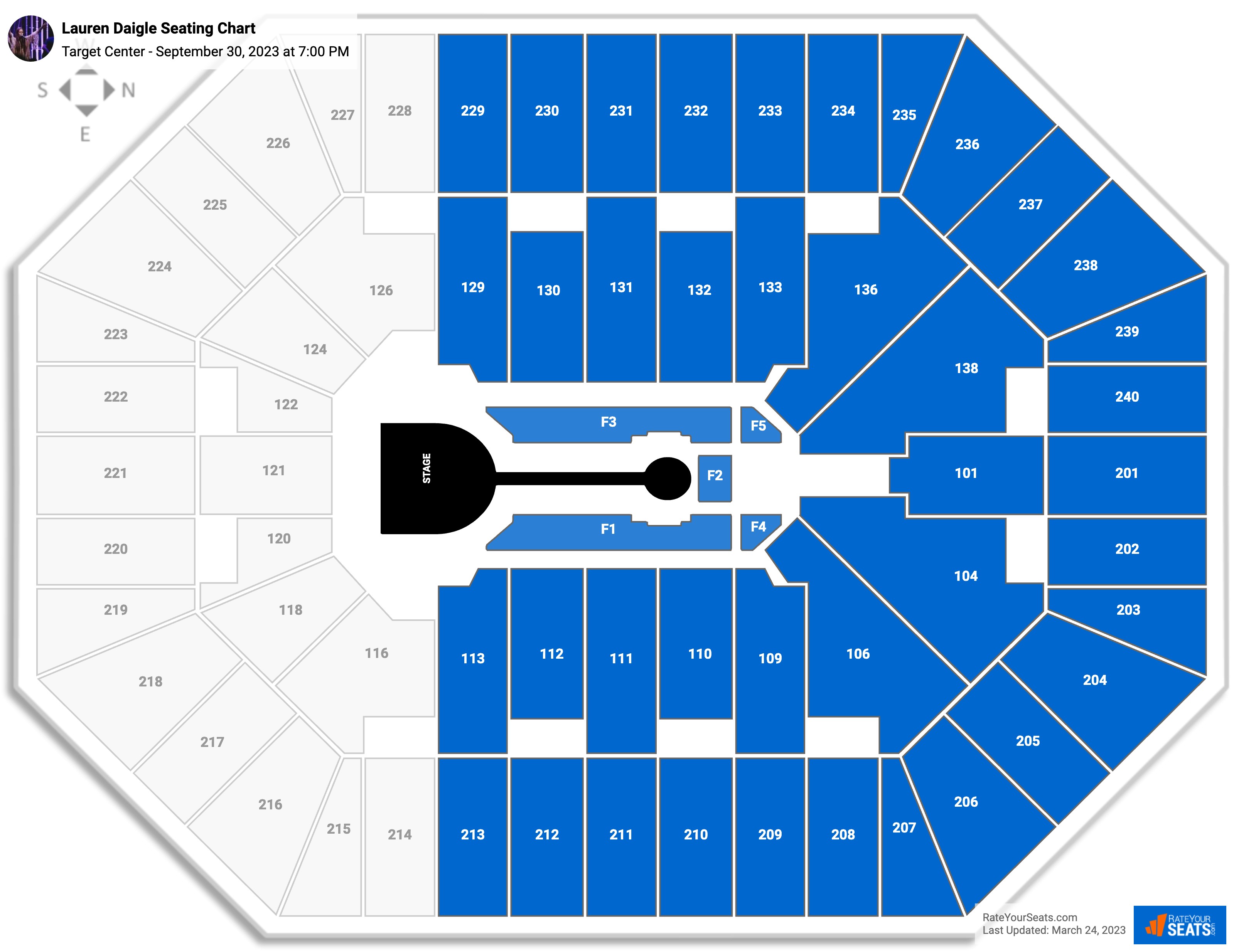 Target Center Concert Seating Chart - RateYourSeats.com