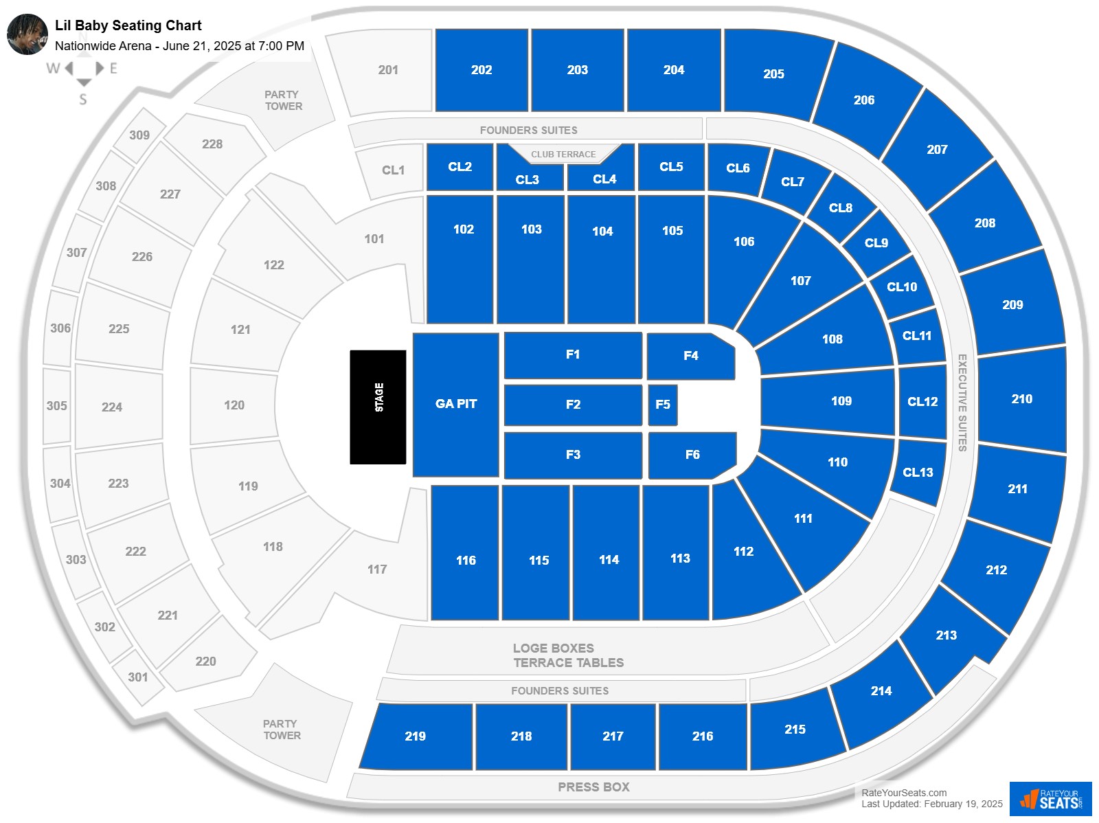 Nationwide Arena Concert Seating Chart - RateYourSeats.com