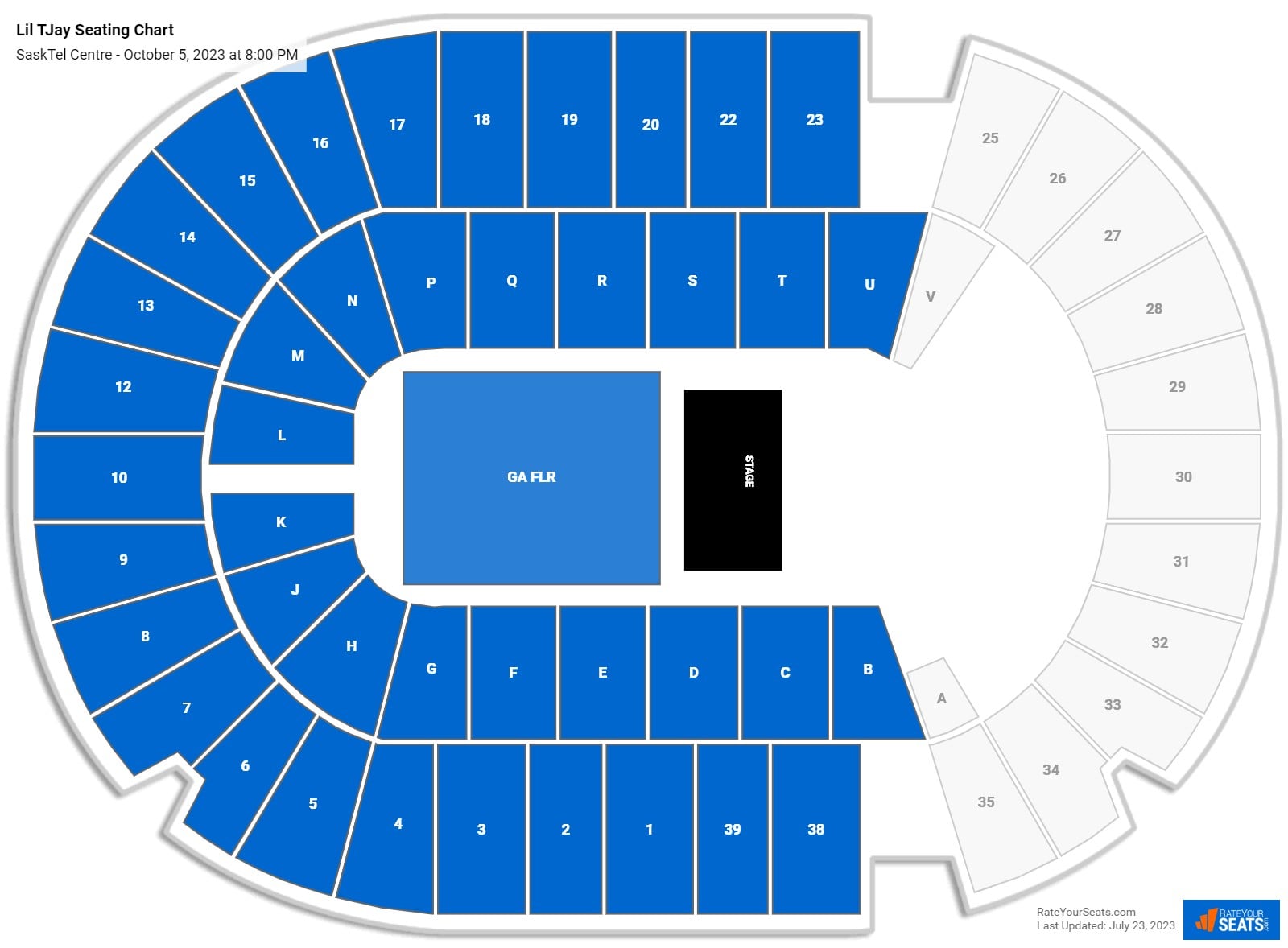 SaskTel Centre Seating Chart - RateYourSeats.com