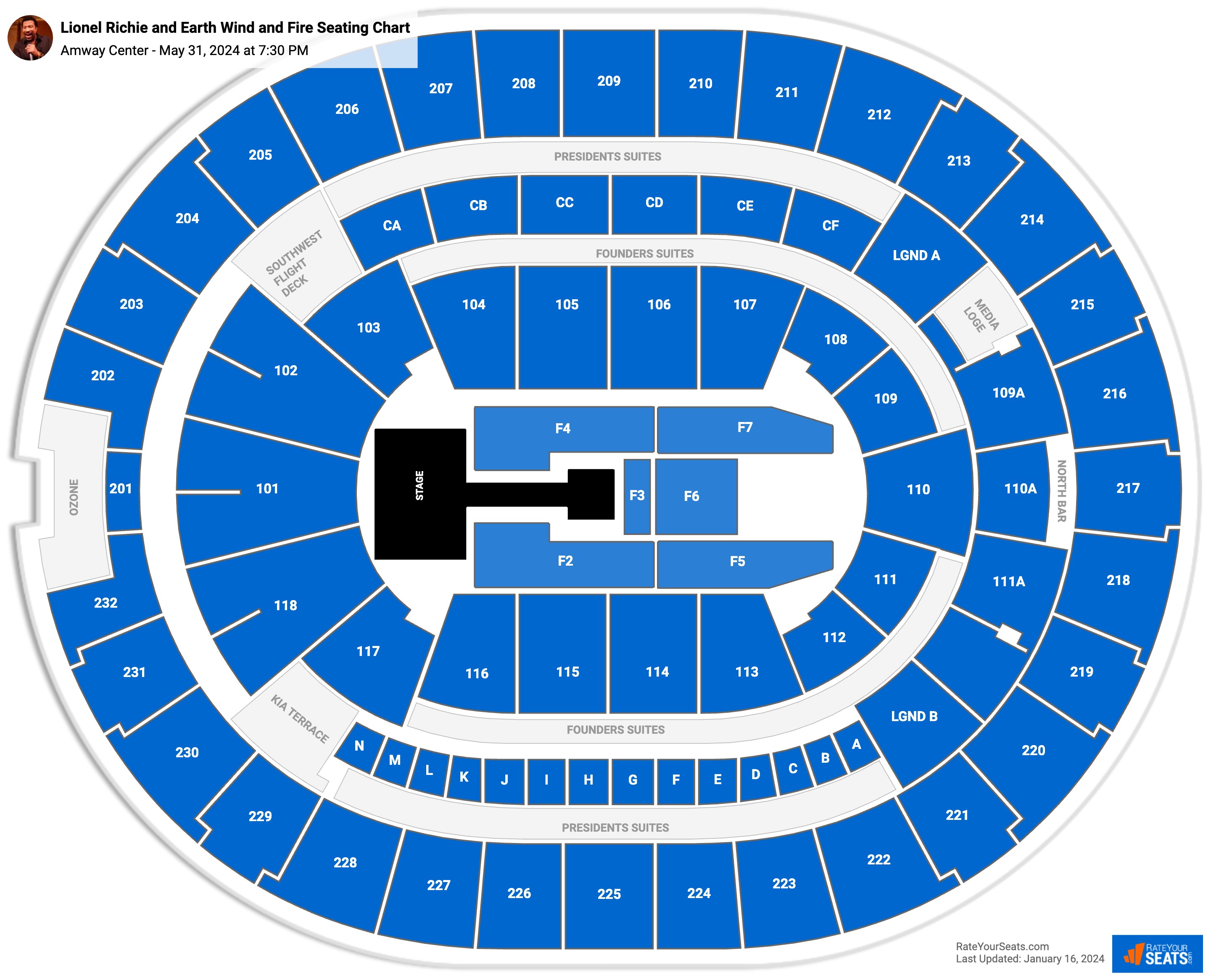 Kia Center Concert Seating Chart - RateYourSeats.com