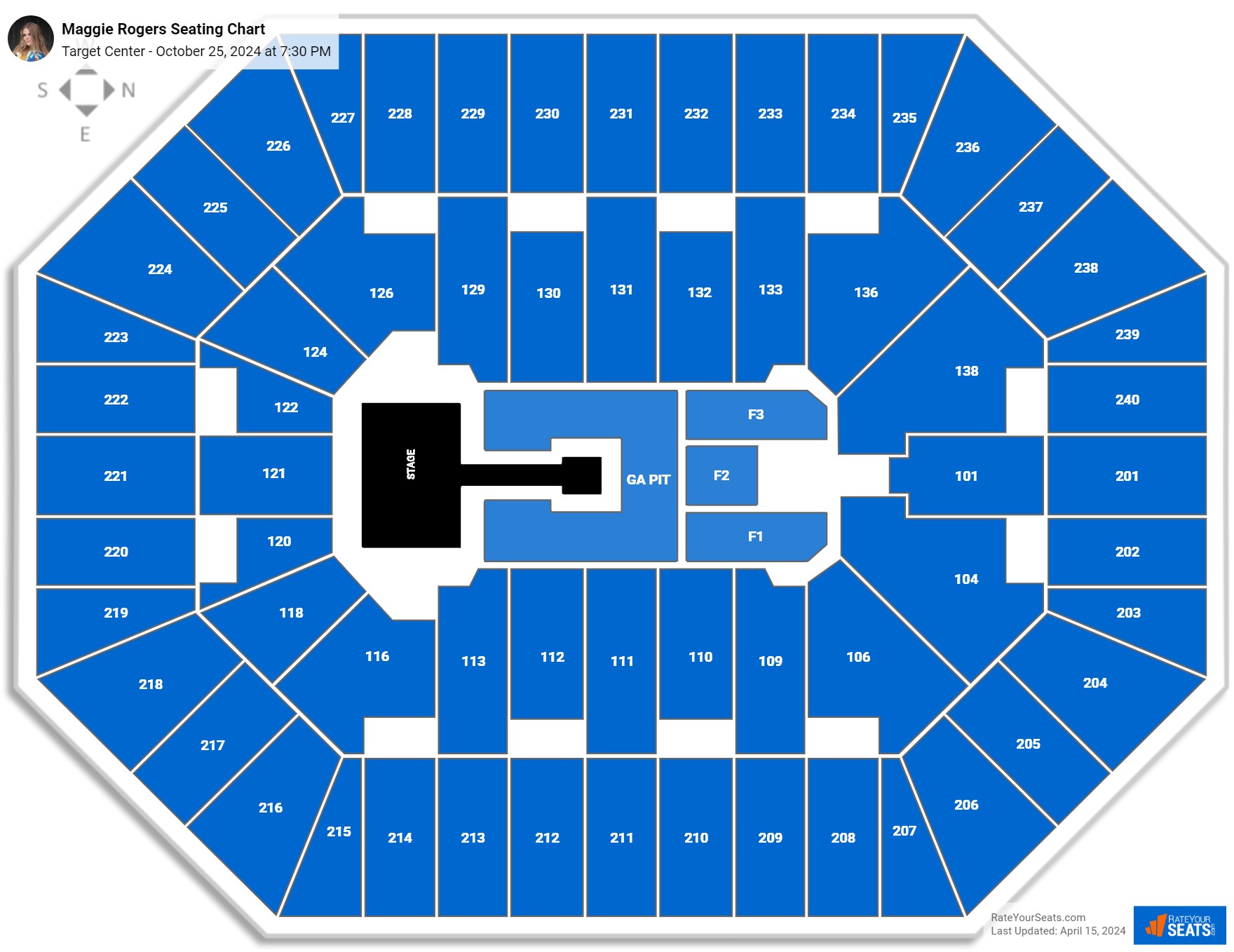 Target Center Concert Seating Chart - RateYourSeats.com