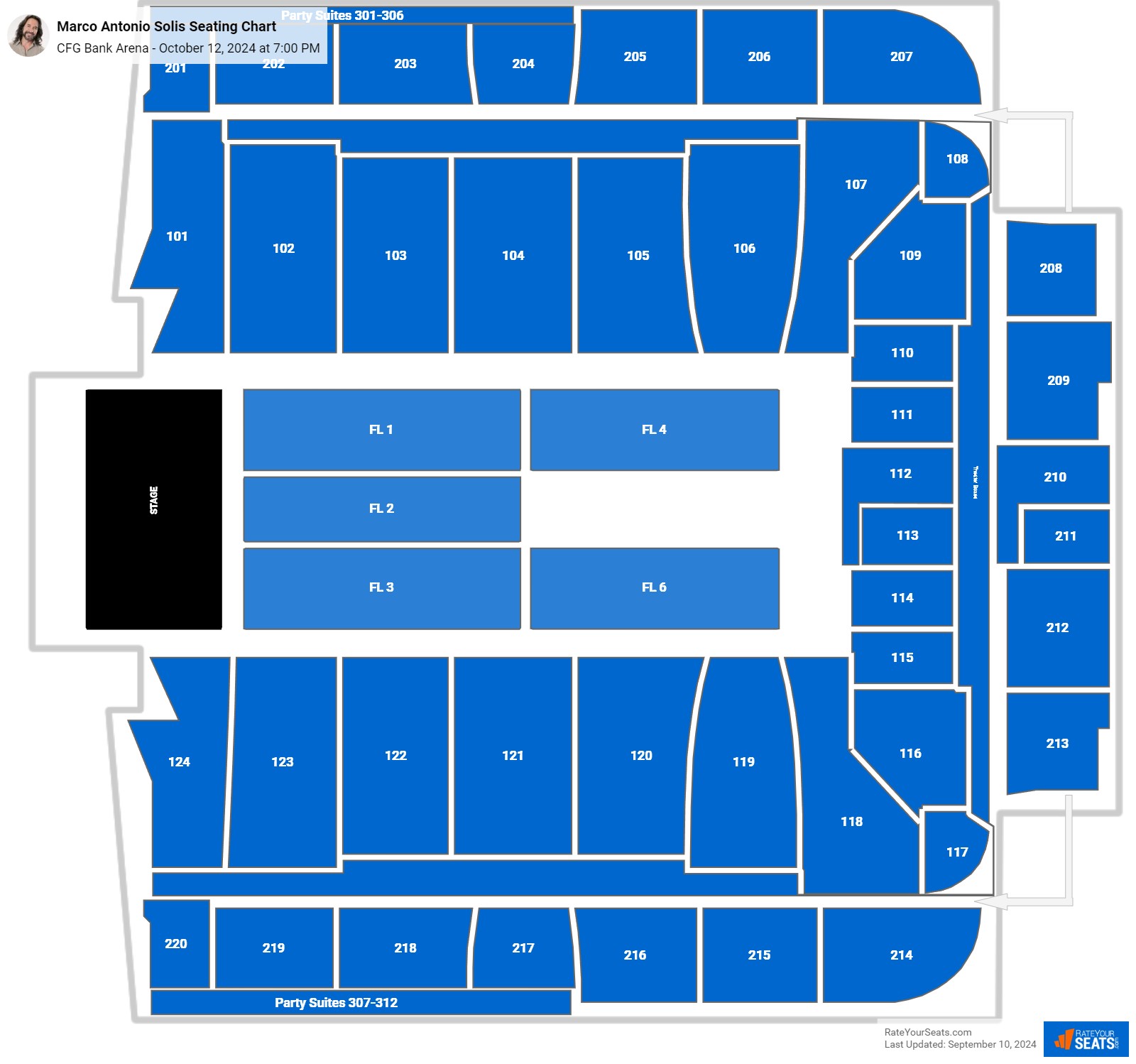 CFG Bank Arena Seating Chart - RateYourSeats.com