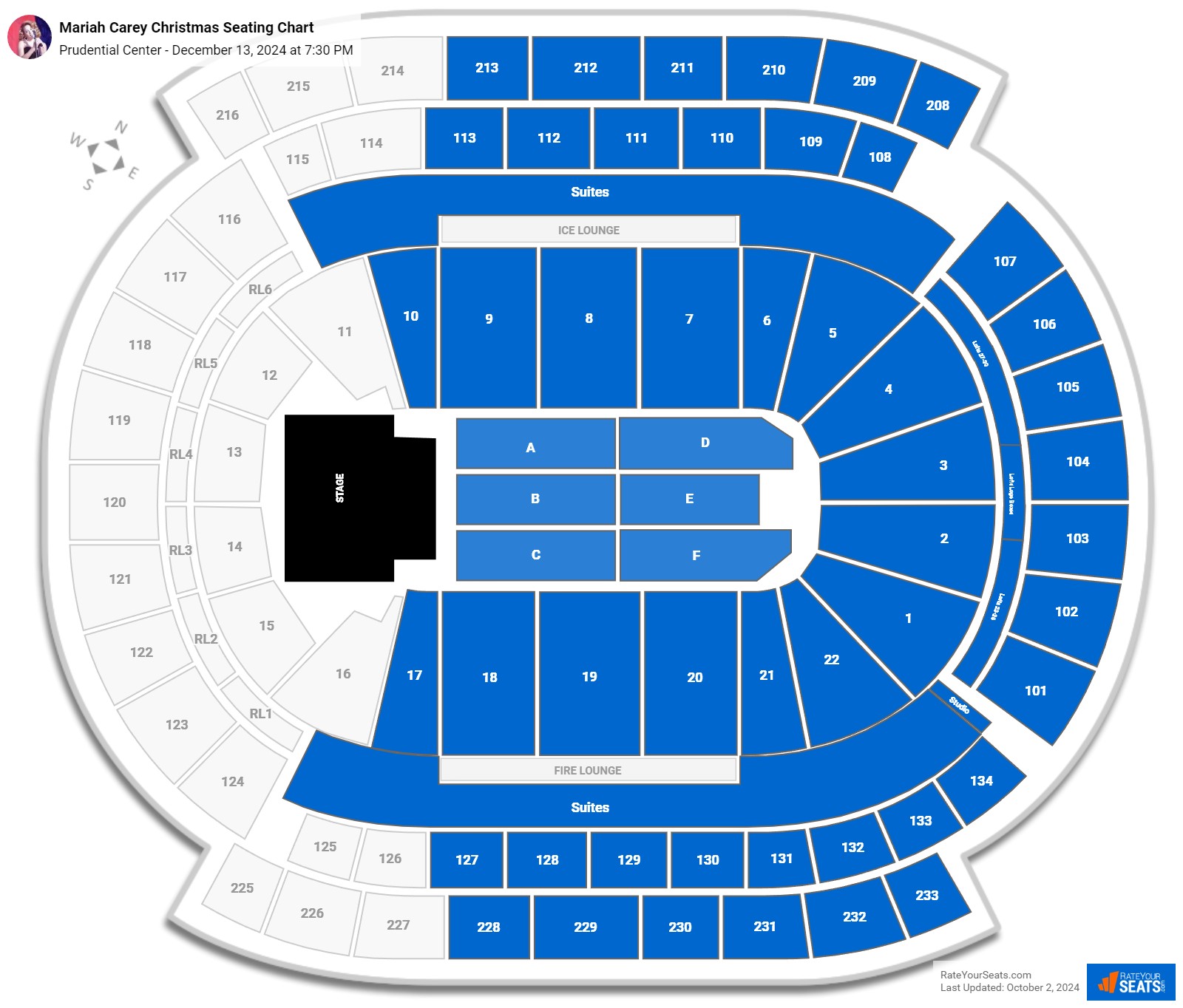 Prudential Center Concert Seating Chart - RateYourSeats.com
