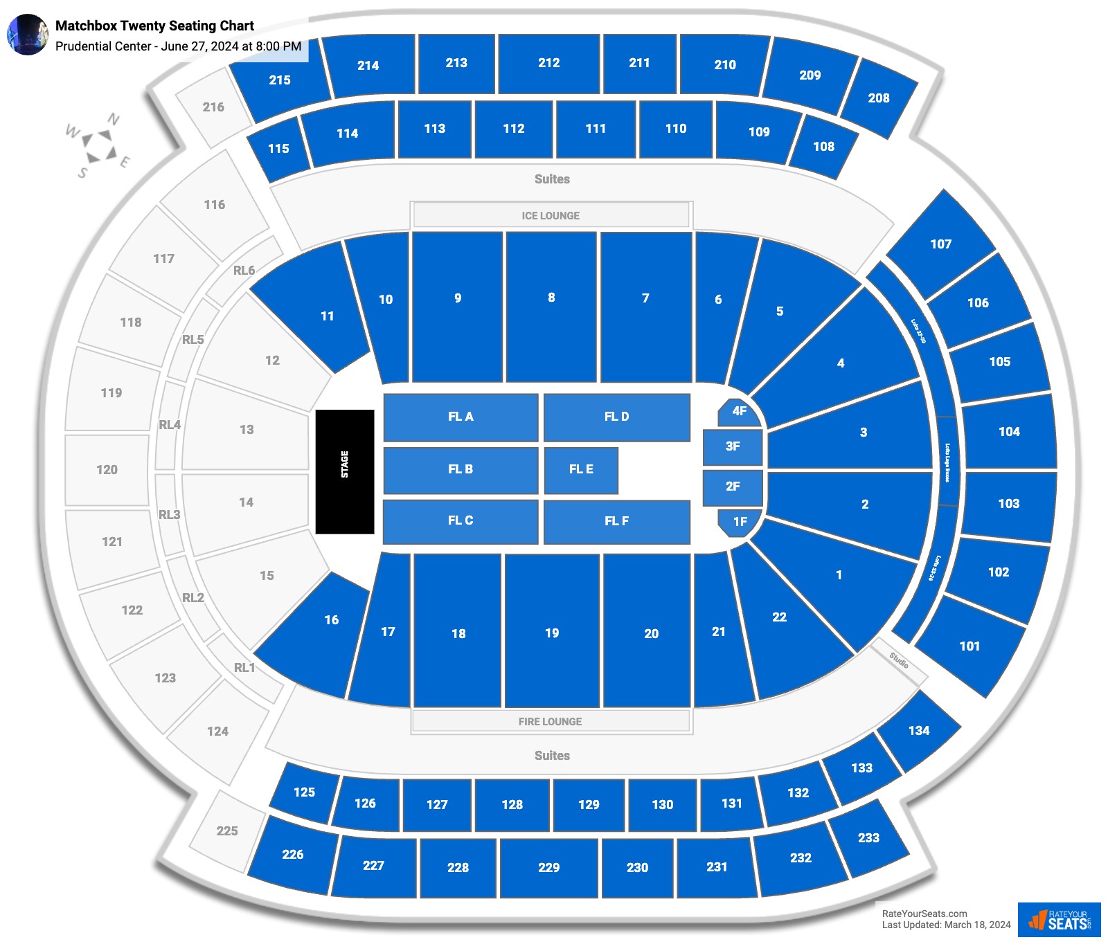 Prudential Center Concert Seating Chart - RateYourSeats.com