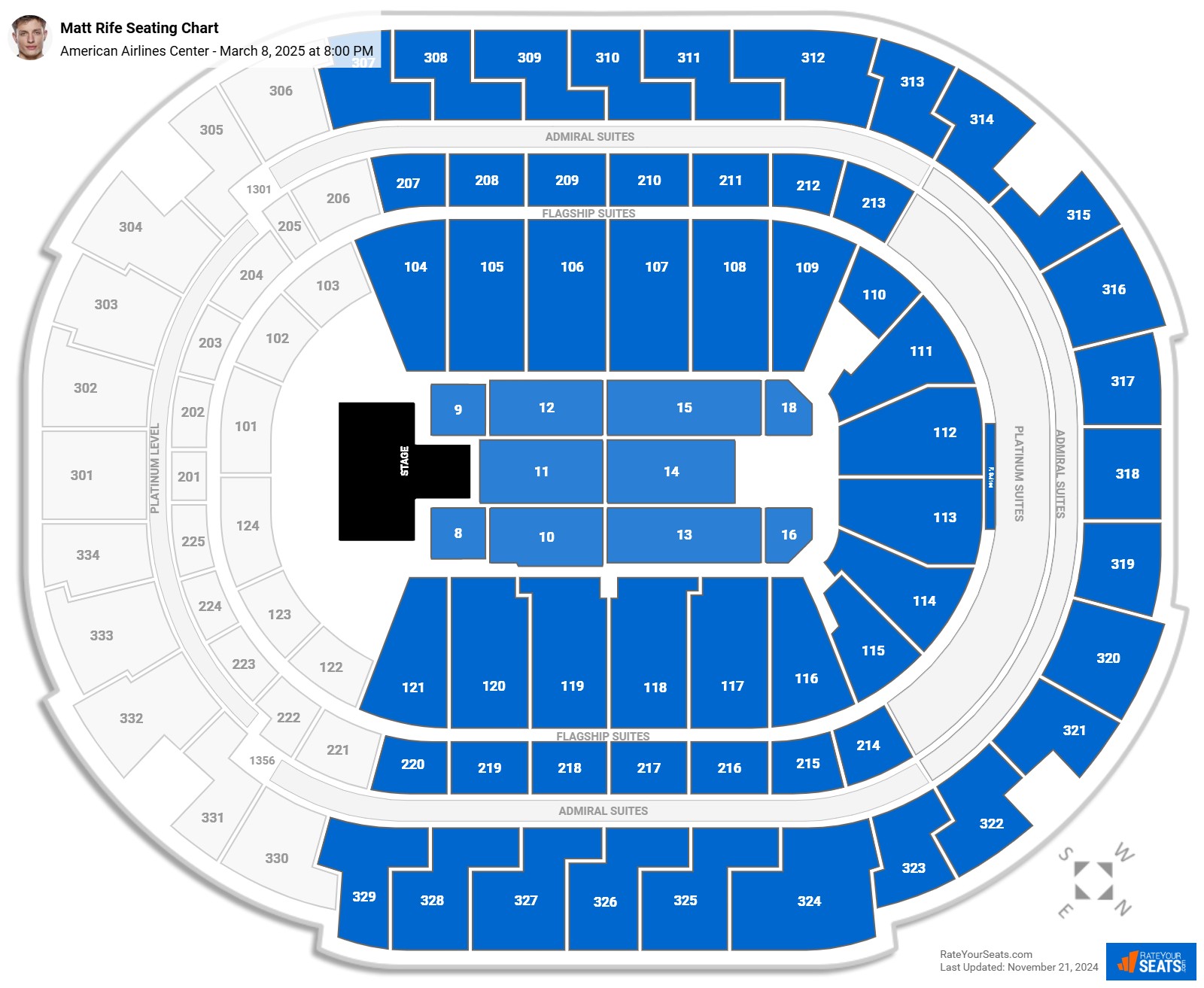 American Airlines Center Concert Seating Chart - RateYourSeats.com