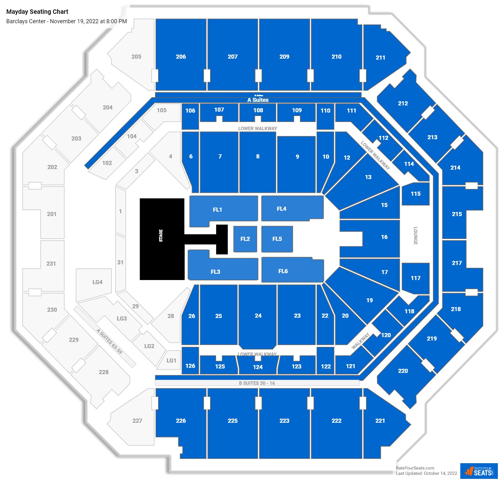 Barclays Center Concert Seating Chart - RateYourSeats.com