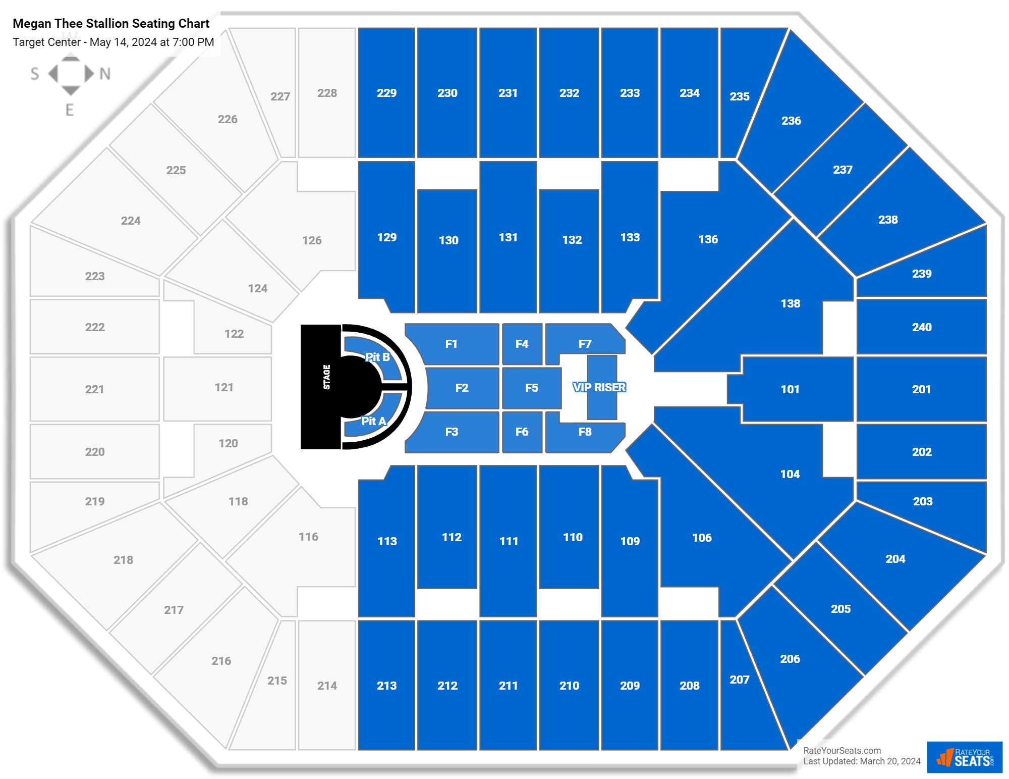 Target Center Concert Seating Chart - RateYourSeats.com