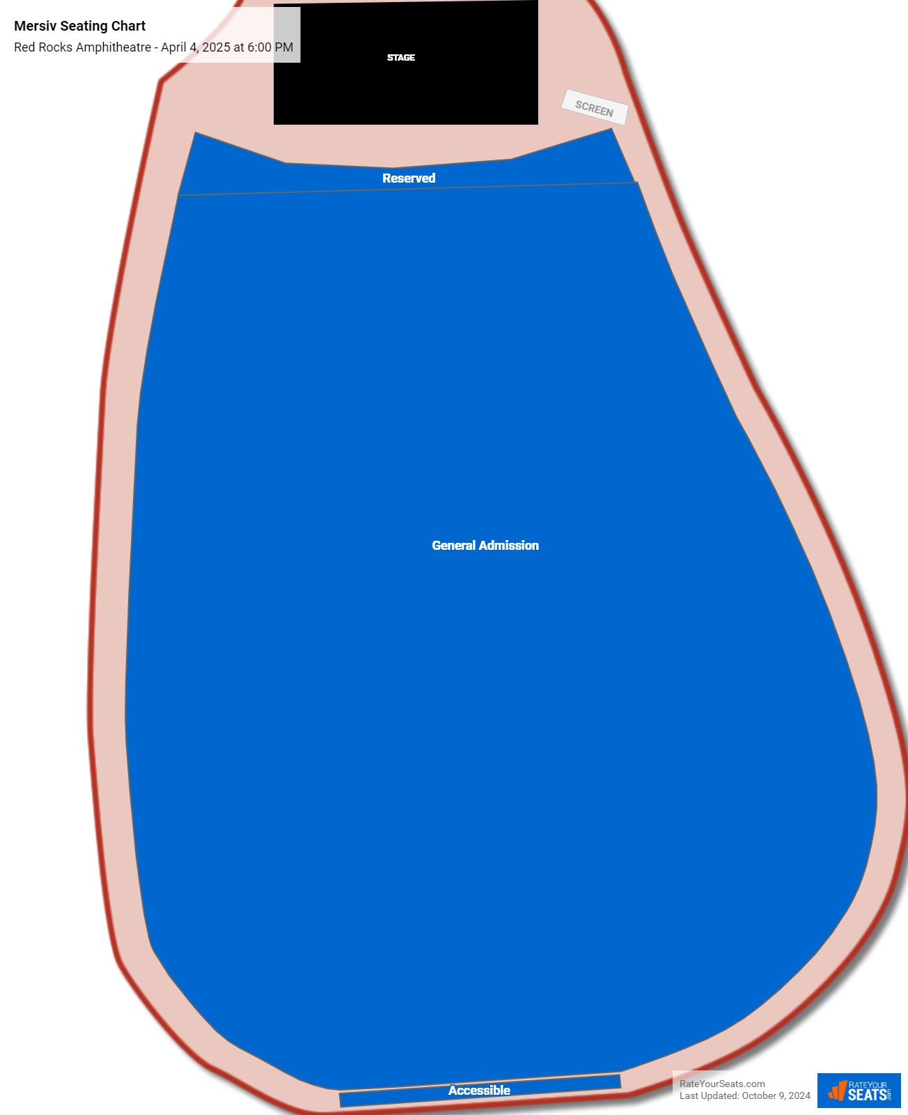 Red Rocks Amphitheatre Seating Chart - RateYourSeats.com